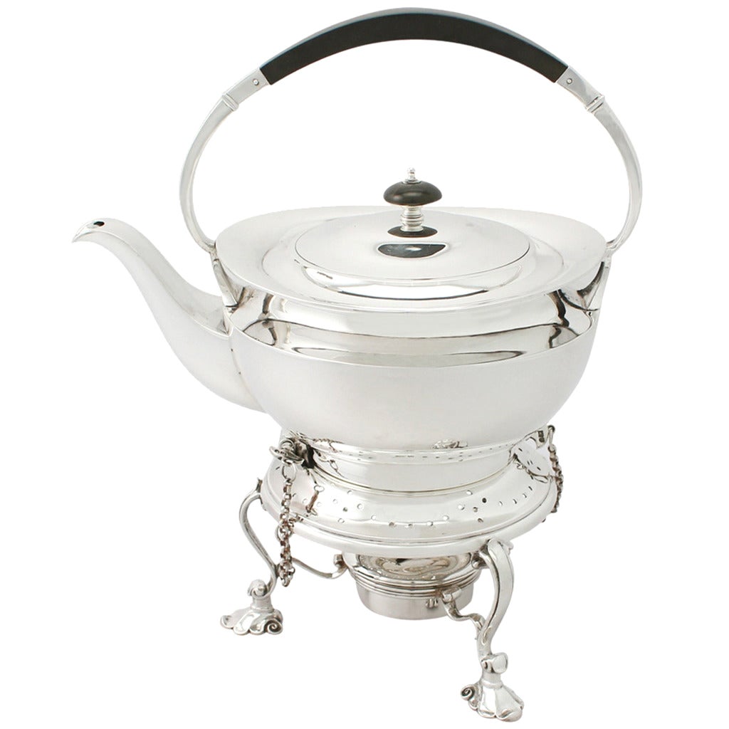 Antique Sterling Silver Kettle on Stand John Bridge, 1825 at 1stDibs