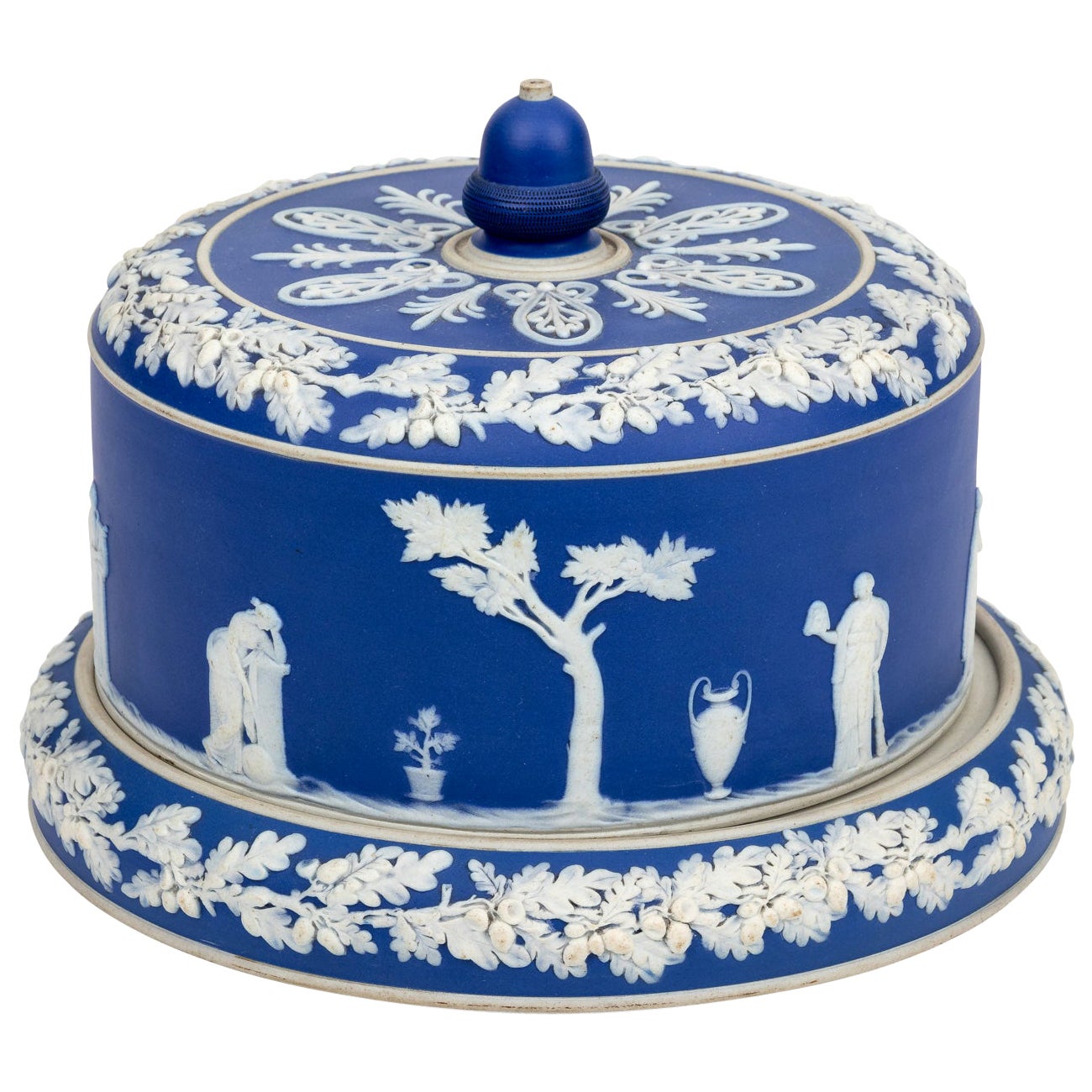 English Jasperware Cheese Dome by Dudson Stilton, Style of Wedgwood ...