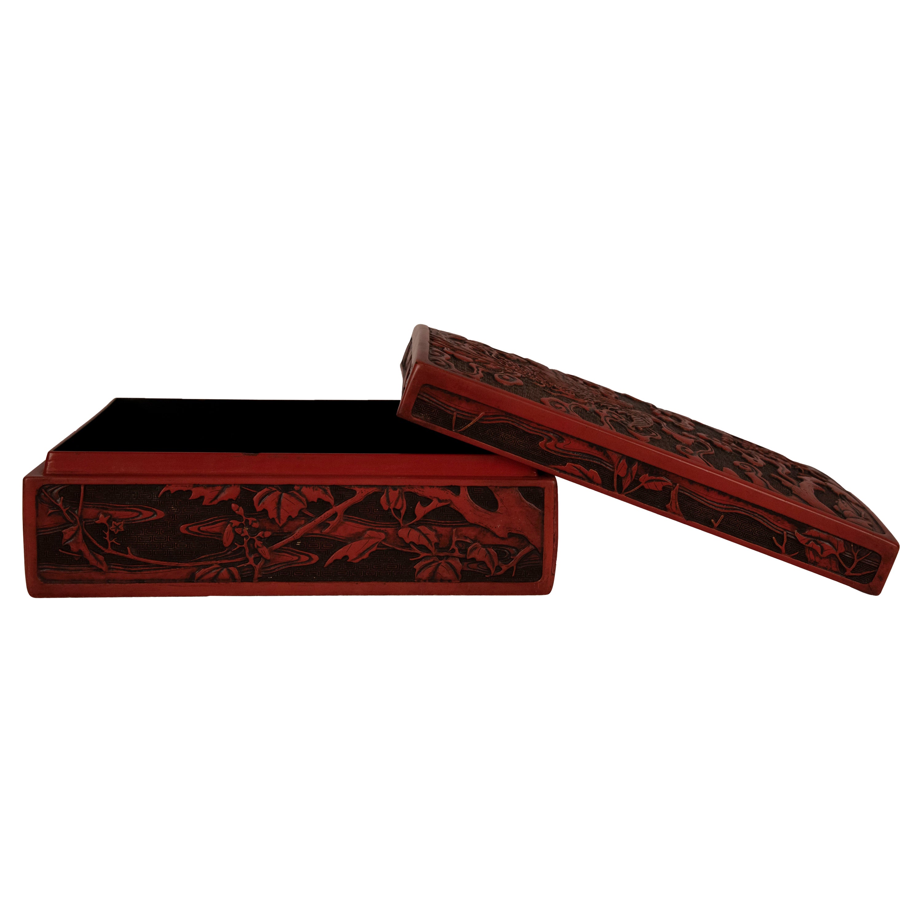 Intricately Decorated Kashmiri Rectangular Lacquered Box at 1stDibs