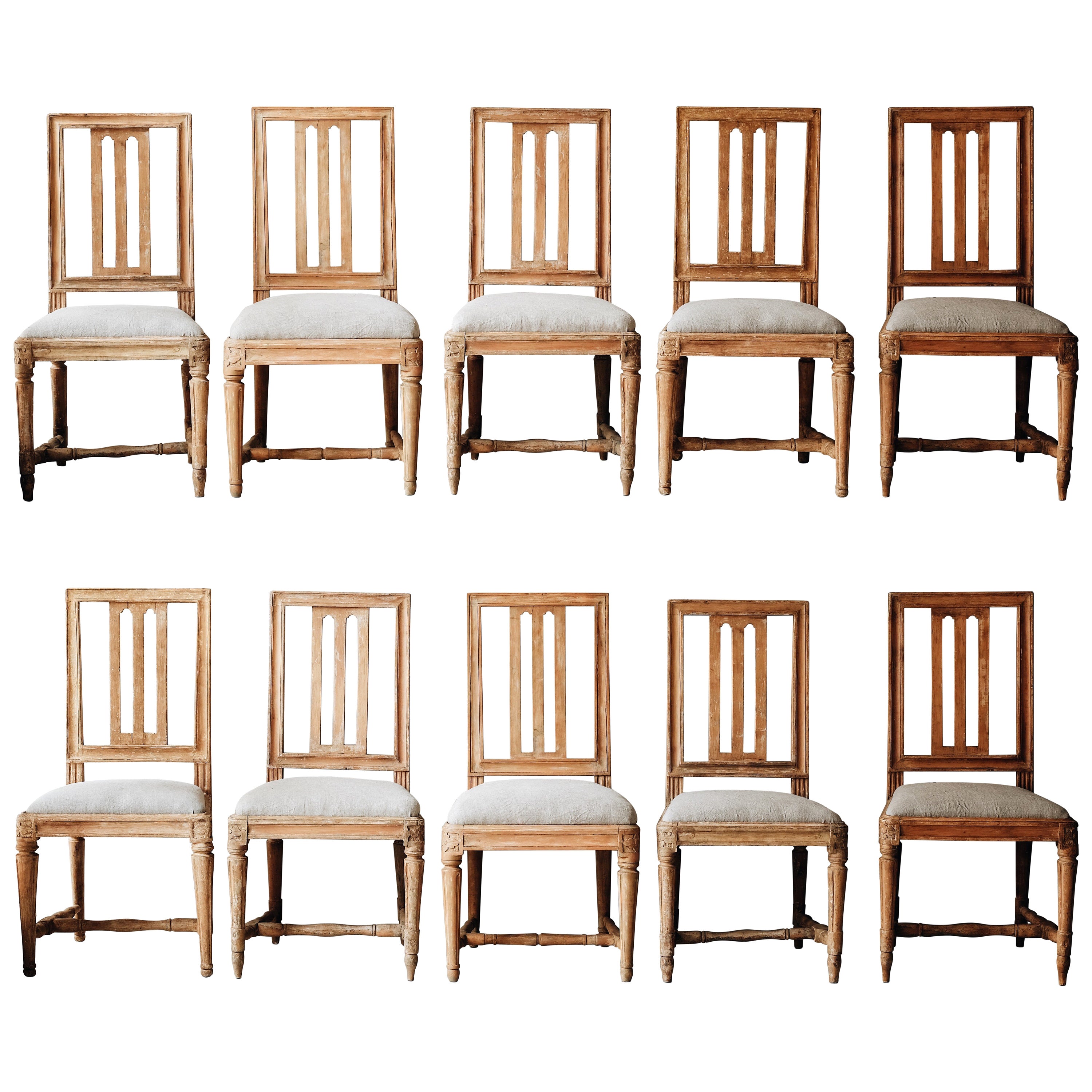 Set of Ten 19th Century British Colonial Dining Chairs at 1stDibs