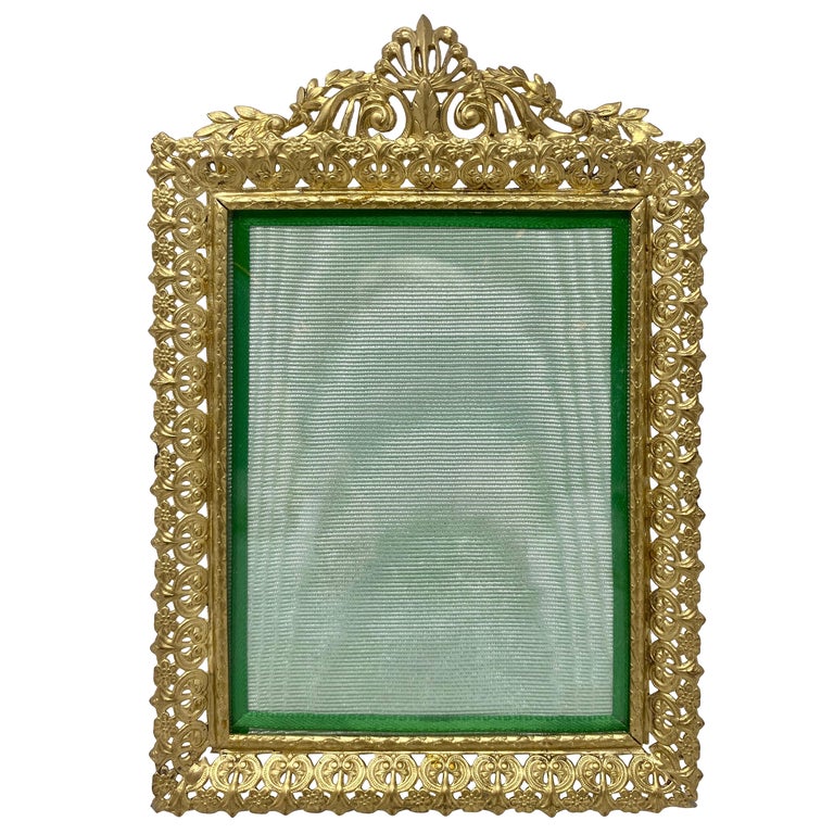 Antique French Bronze D'ore Desktop Picture Frame, circa 1890 at 1stDibs