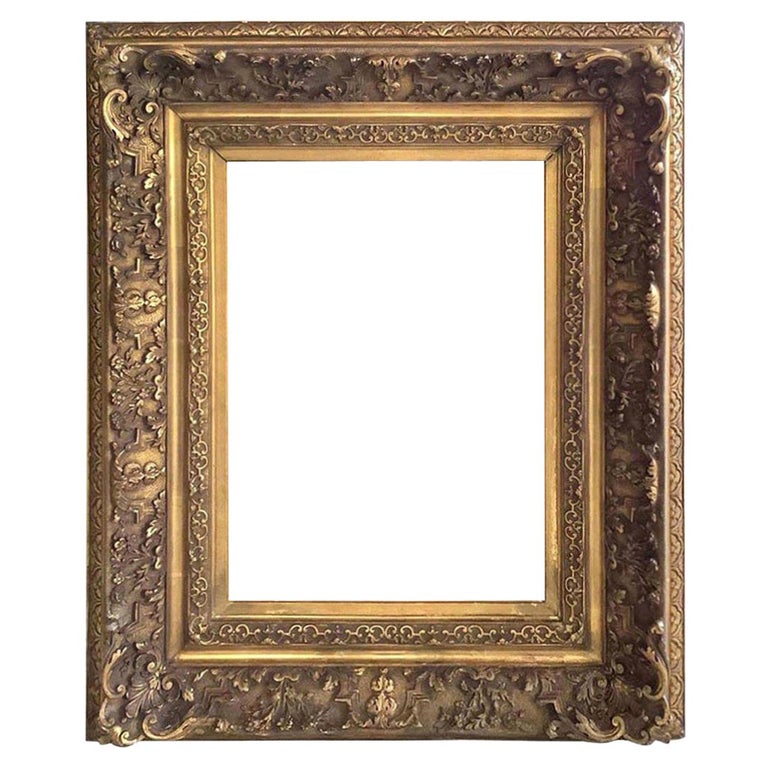 19th Century Carved Frame with Gilding and Water Gilding For Sale at ...