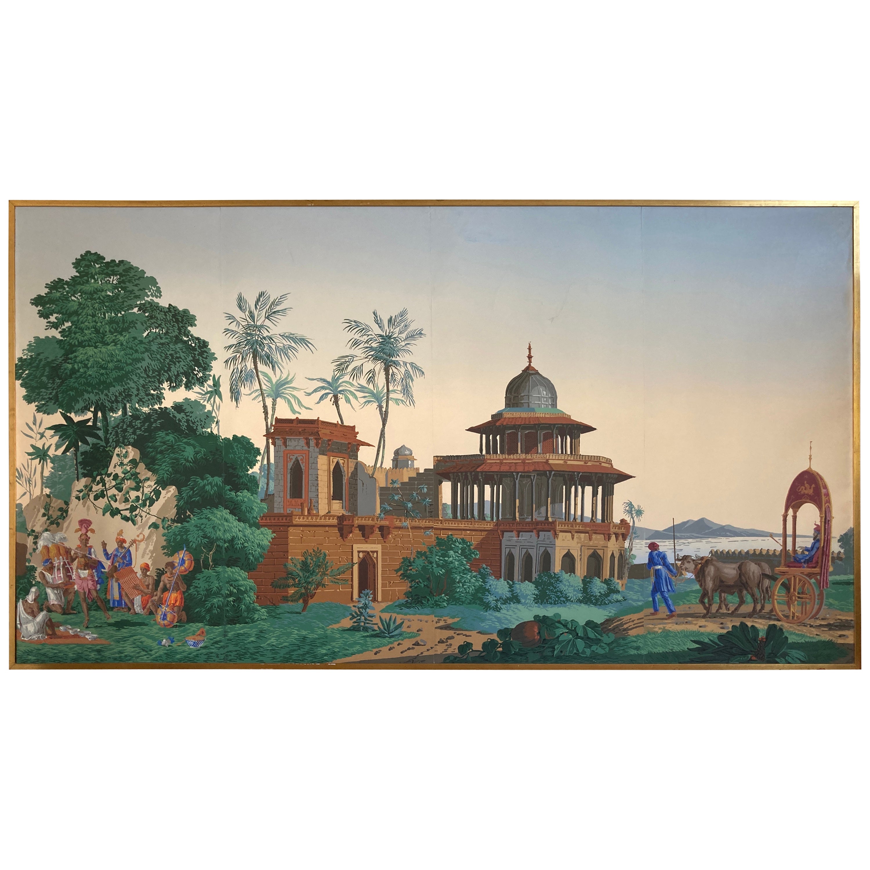 Zuber Wallpaper Panels - "Les Zones Terrestres" at 1stDibs