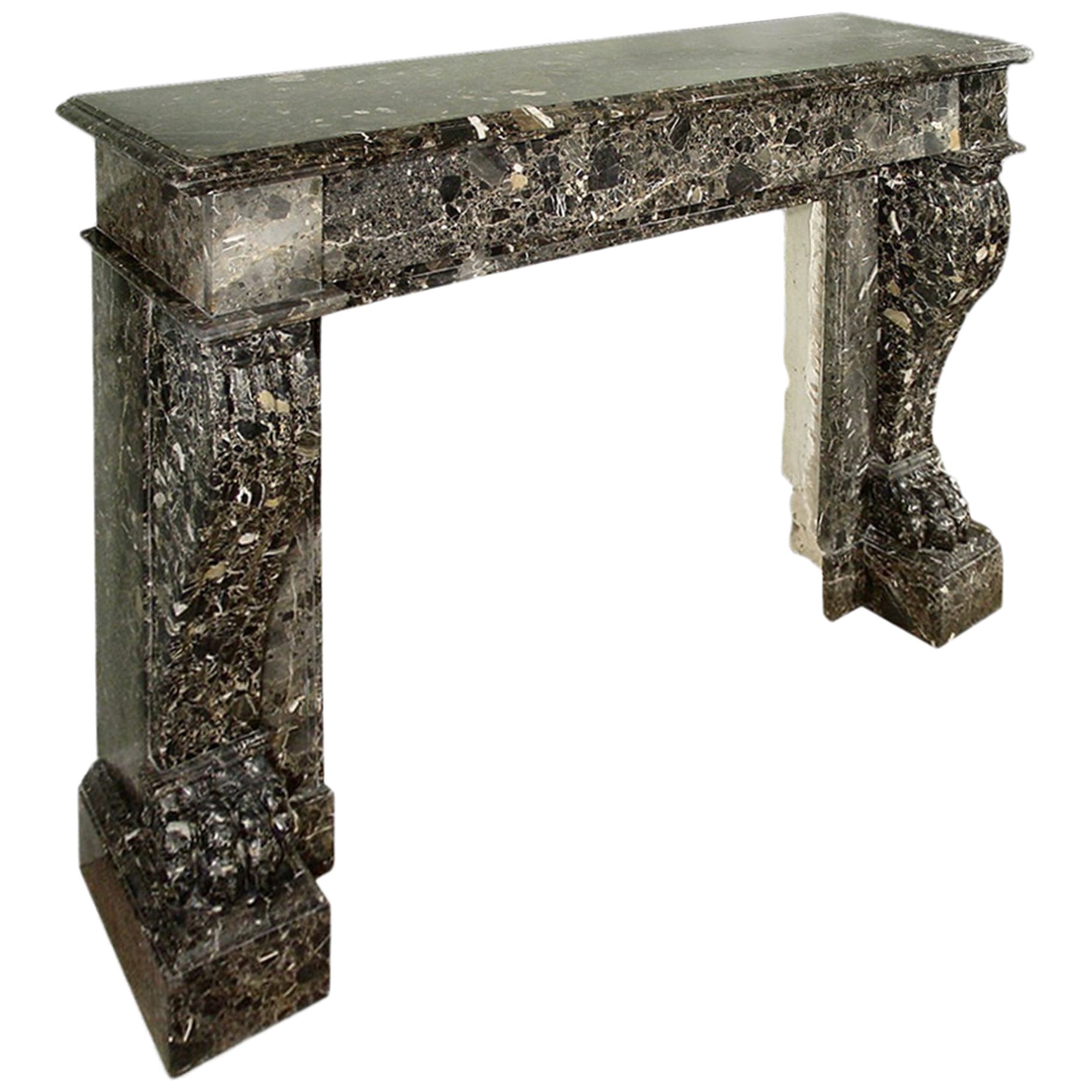 19th Century Copy of Roman Brazier in Gold Vermiel Finish with Marble ...