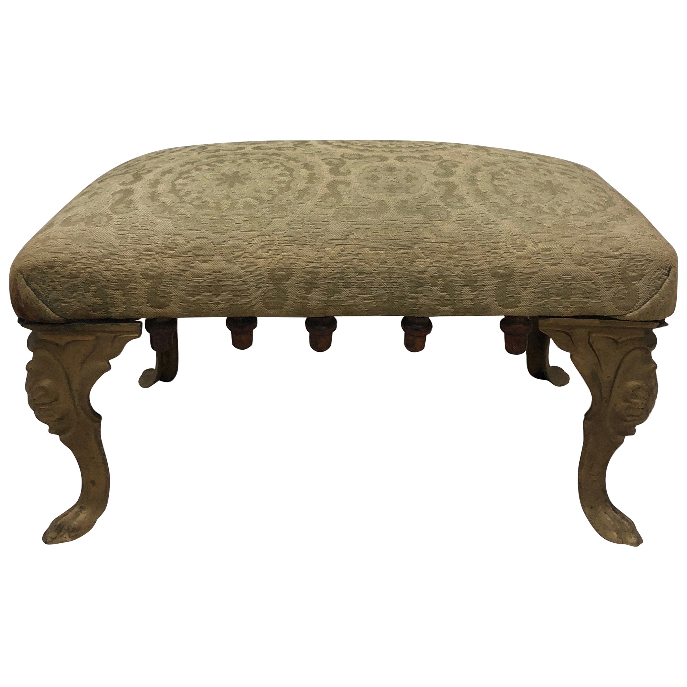 Original, Vintage Industrial, American Made, Wooden Footstool at 1stDibs