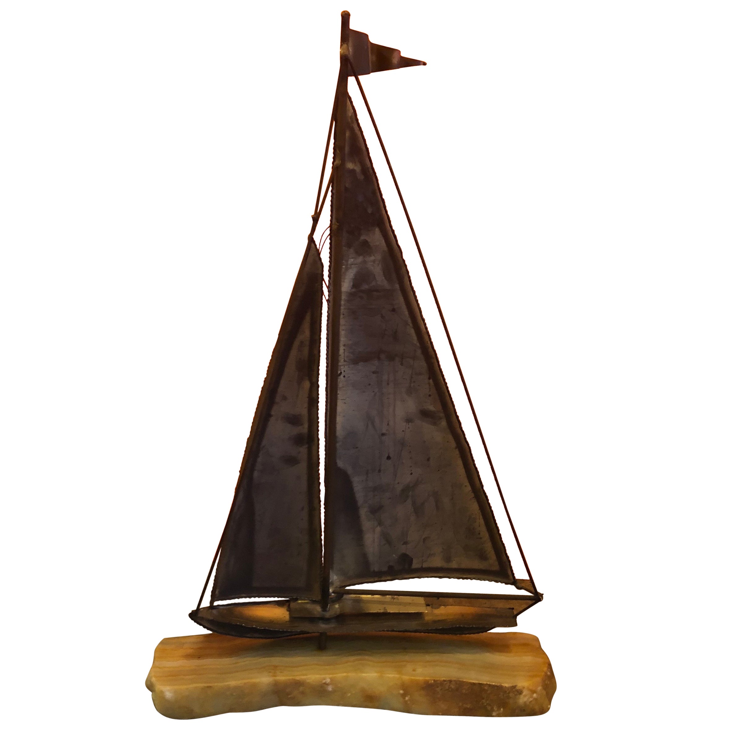 Midcentury Sailboat Sculpture by DeMott at 1stDibs