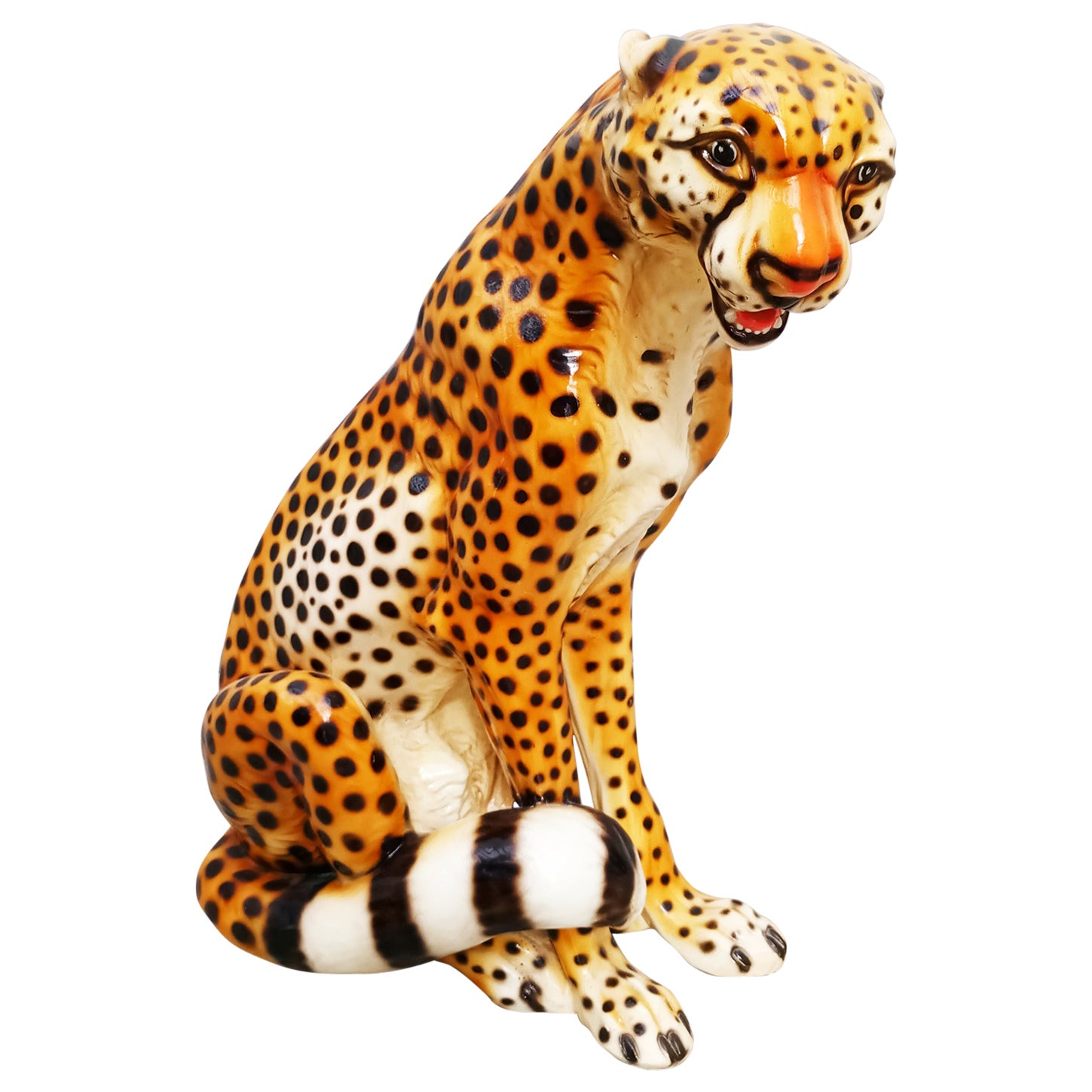 Italian Ceramic Leopard at 1stDibs