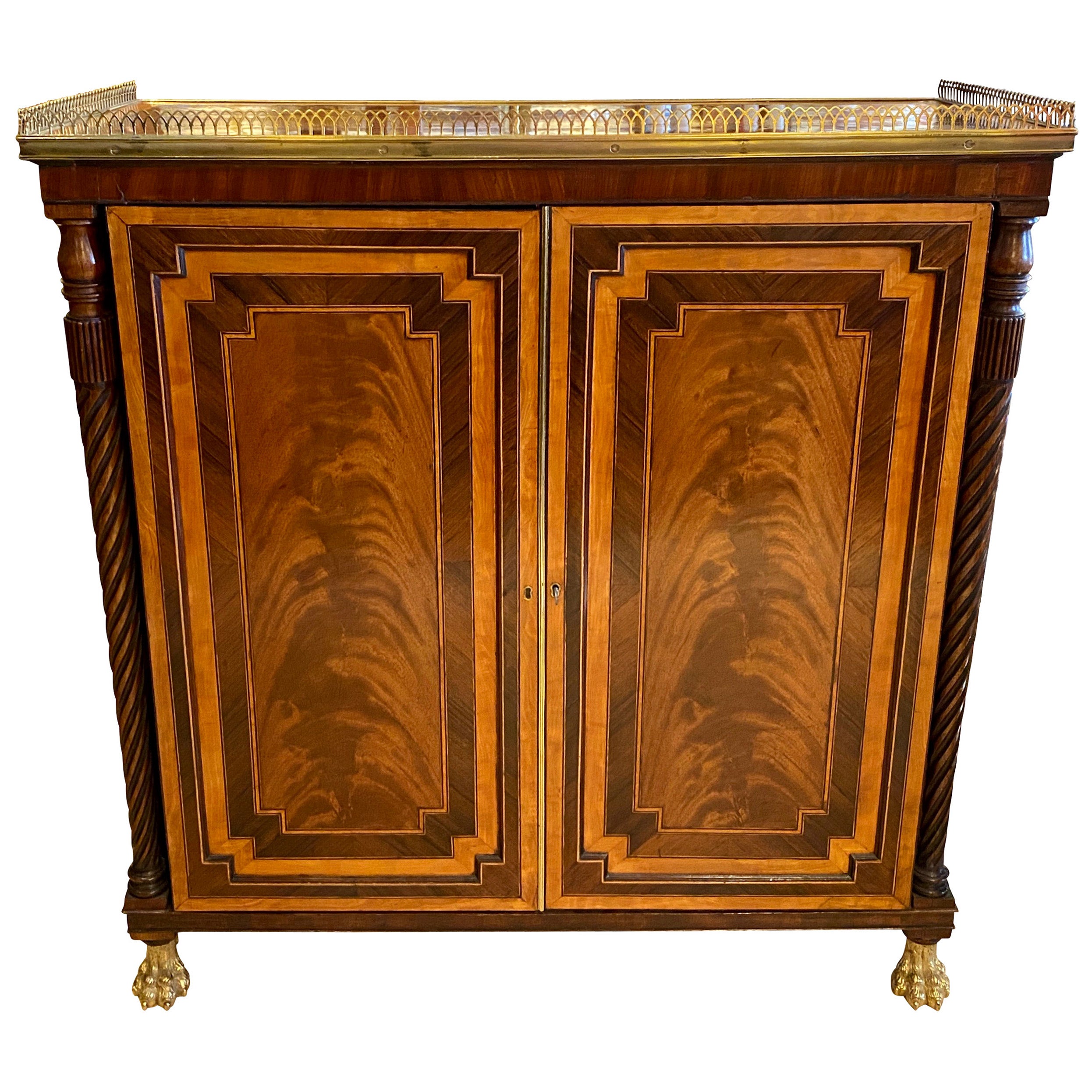 George III Mahogany Bookcase Cabinet, England, circa 1785 For Sale at ...