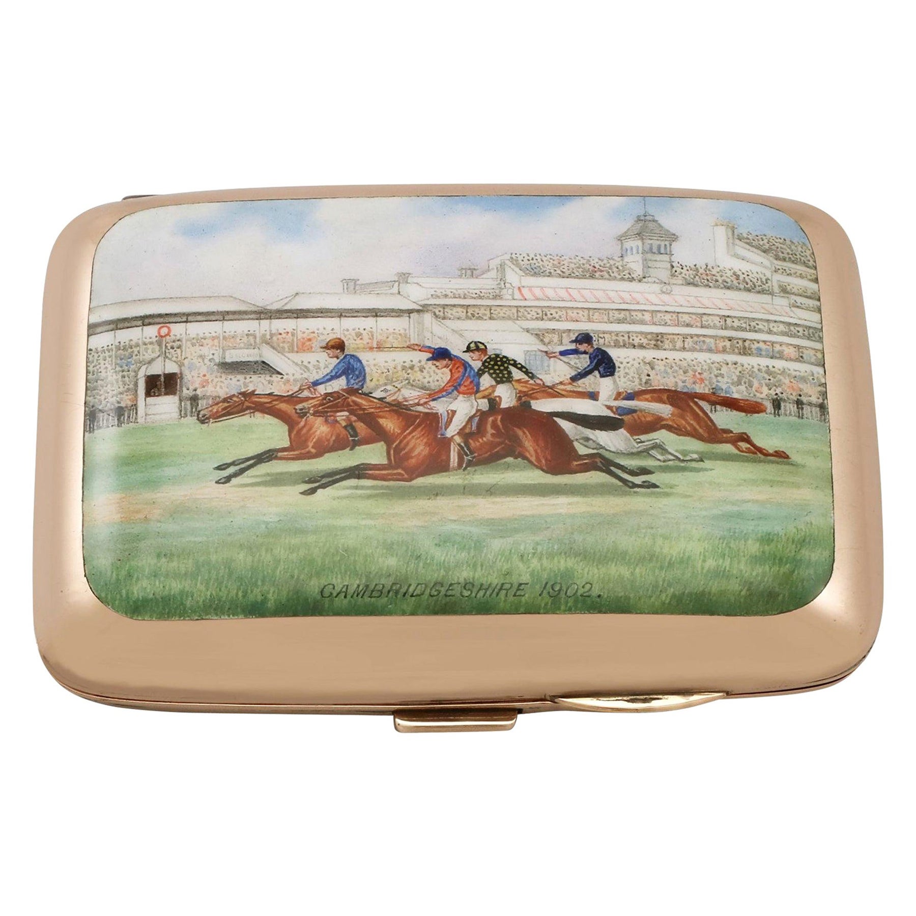 Art Deco Sterling Silver and Guilloche Enamel Cigarette Case by Joseph ...