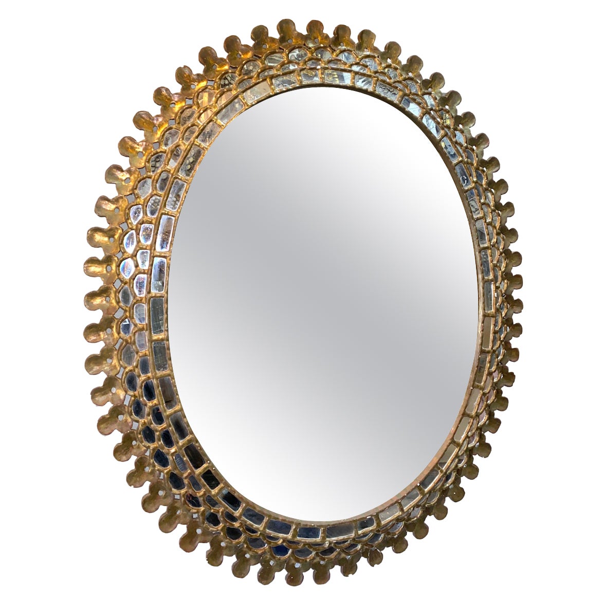 Large Stylish Italian Mirror at 1stDibs