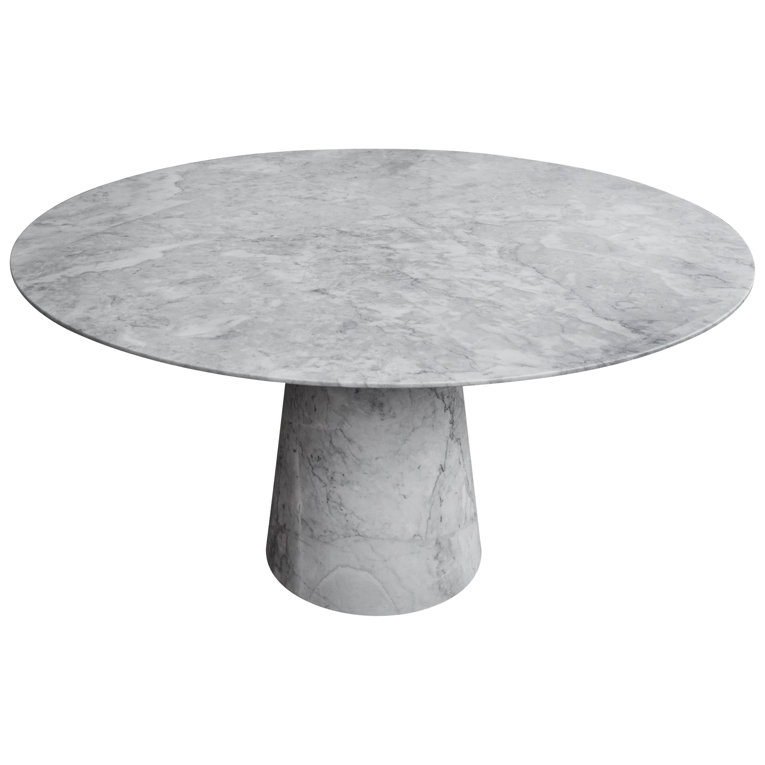 Meta Pedestal in White Quartz, Black Marble with Brass Details at 1stDibs