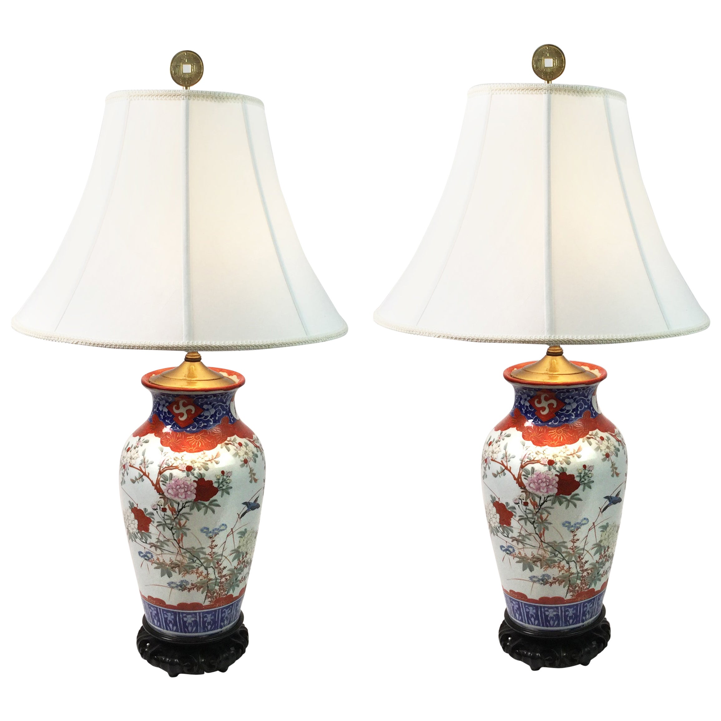 Pair of Chinese Pewter Lamps For Sale at 1stDibs