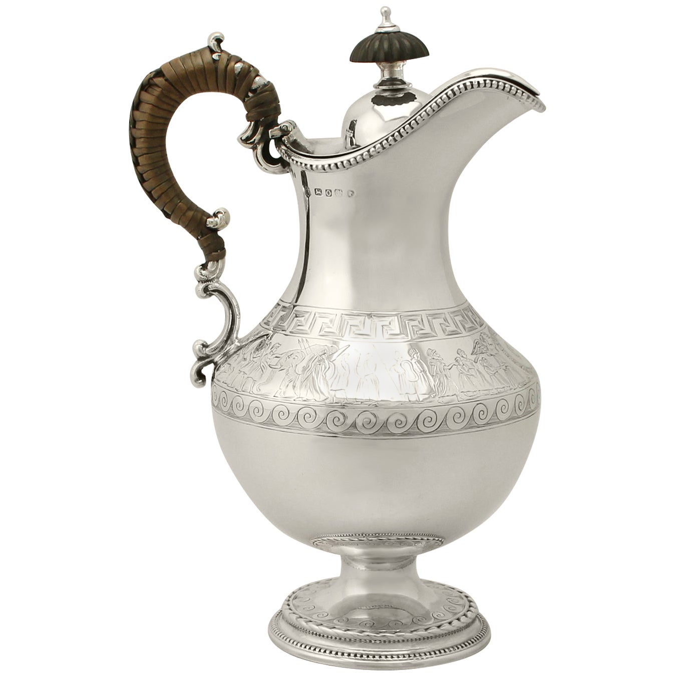 Vintage Continental Sterling Silver Water Jug For Sale at 1stDibs