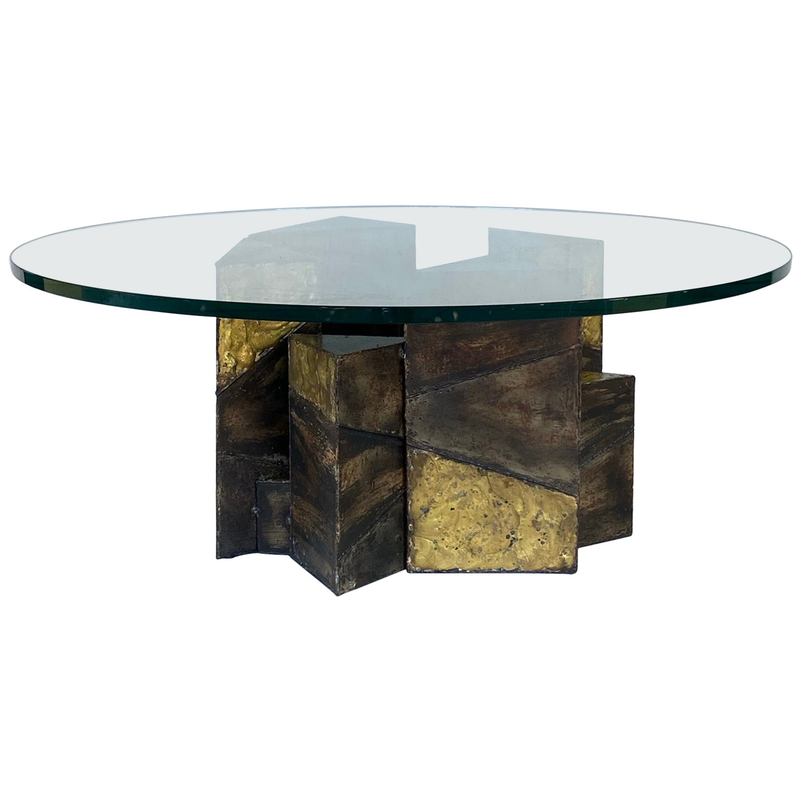 Paul Evans Studio Patch Work Welded Coffee Table For Sale at 1stDibs