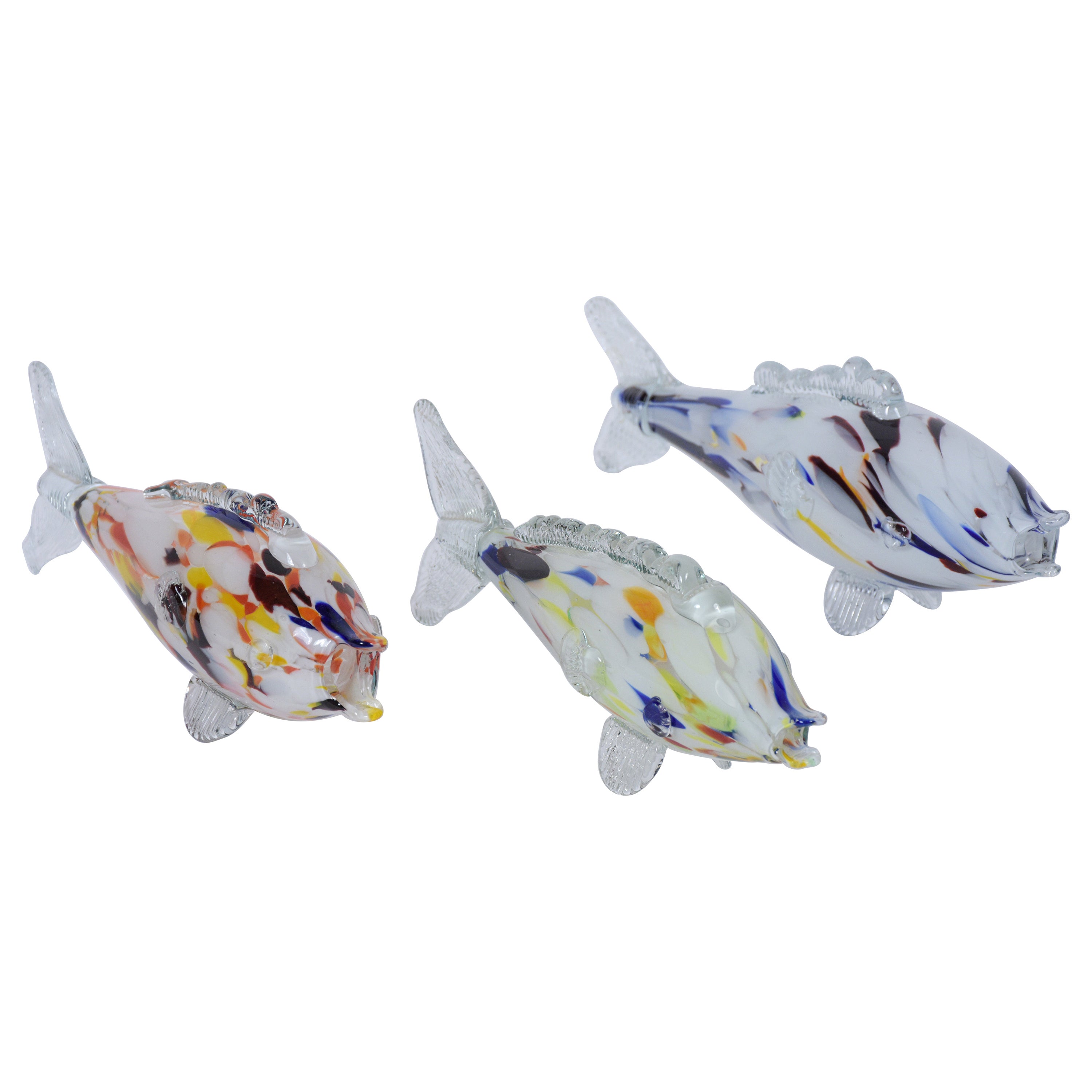 Colorful Caribbean Murano Glass Art Fish, Italy at 1stDibs