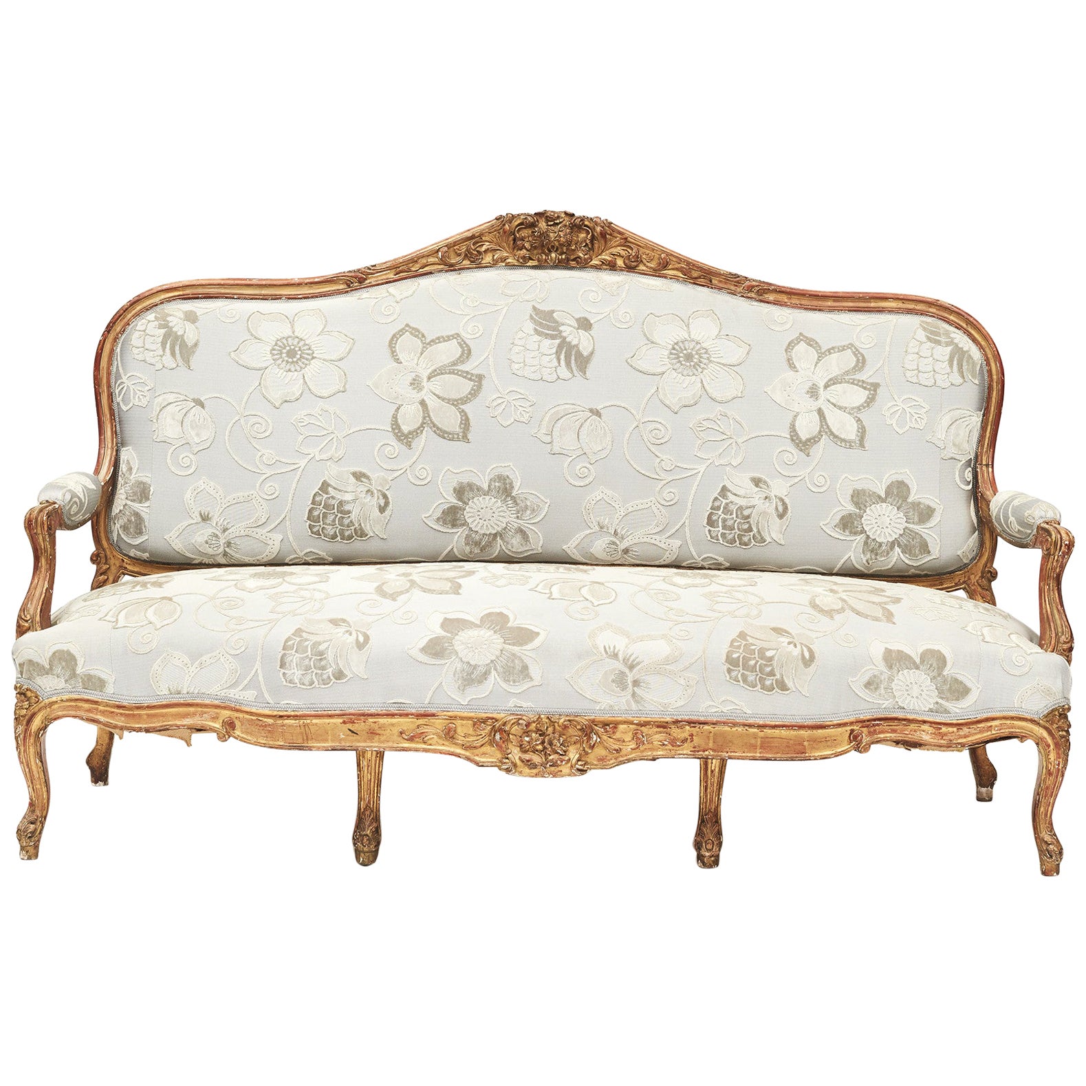 French Rococo Sofa Bench, 1760-1770 For Sale at 1stDibs