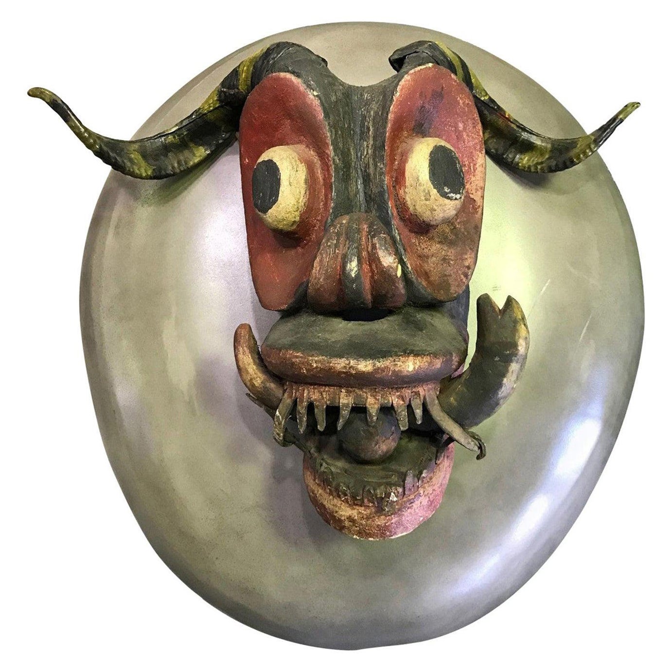 Hib Sabin Carved Wood Spirit Animal Mask at 1stDibs