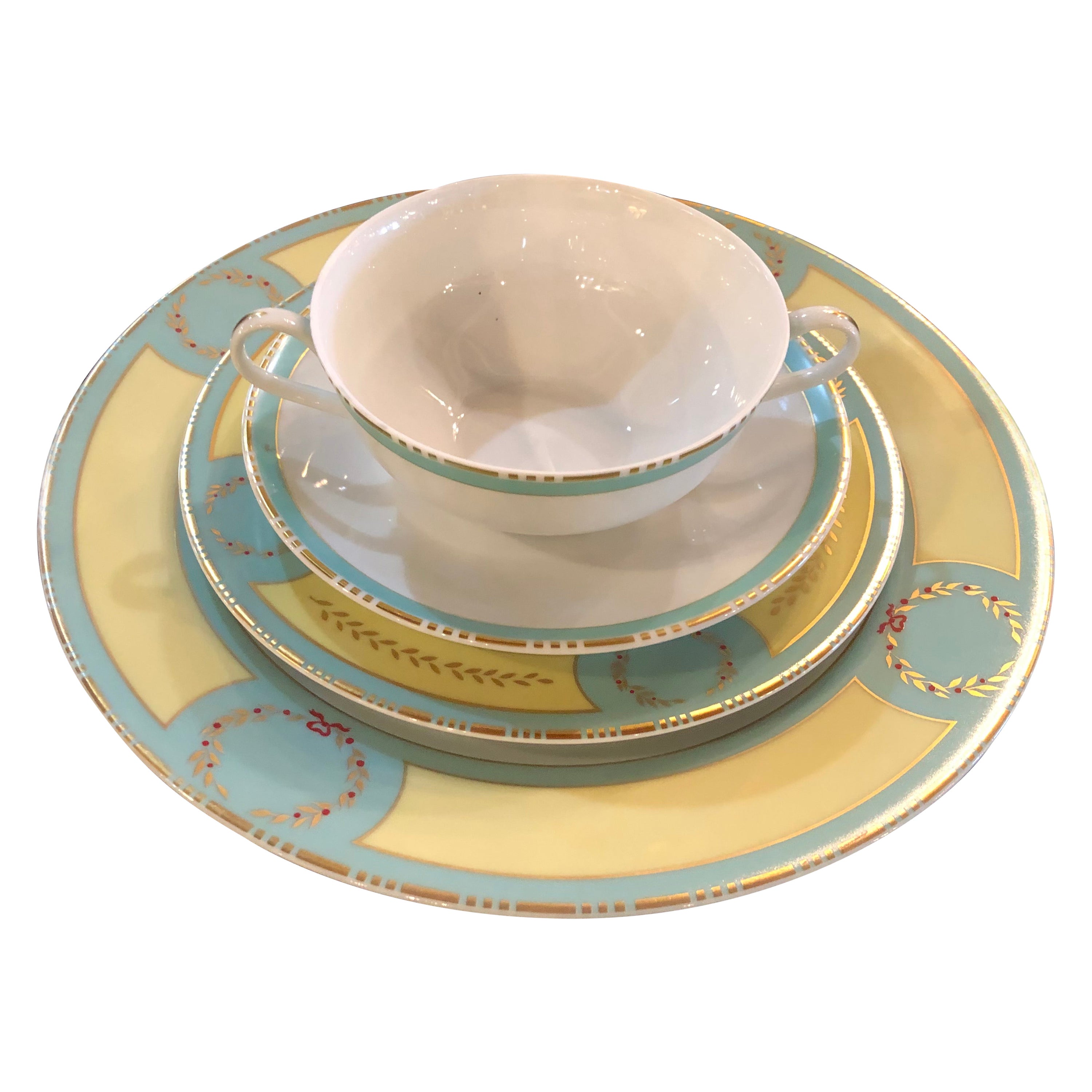 Limoges Fine Porcelain China Dinnerware Rare Set of Seven Dinner Plates ...