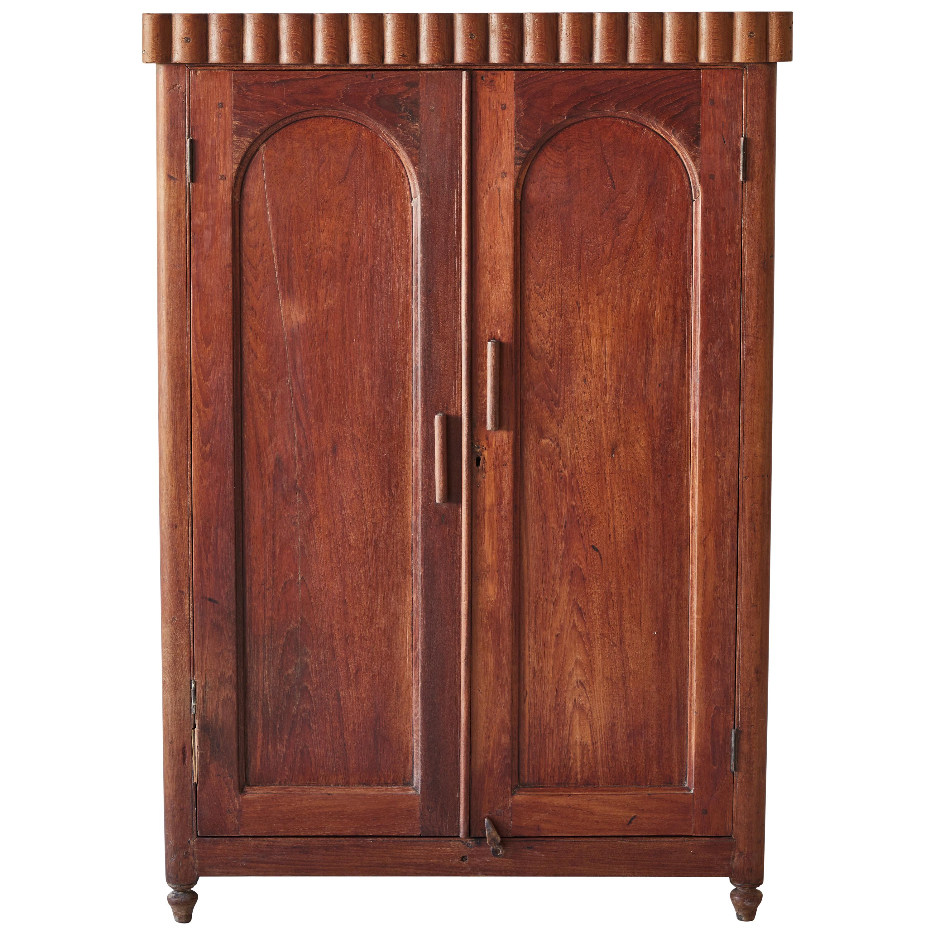 Vintage Petite Armoire with Fluted Edge at 1stDibs