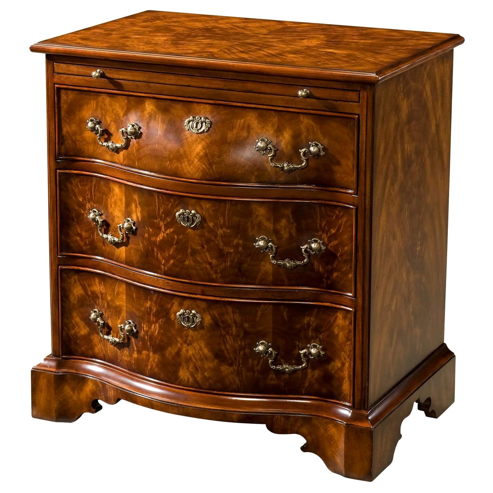 Wide Mahogany Chippendale Revival Bed with Eagle Carvings at 1stDibs