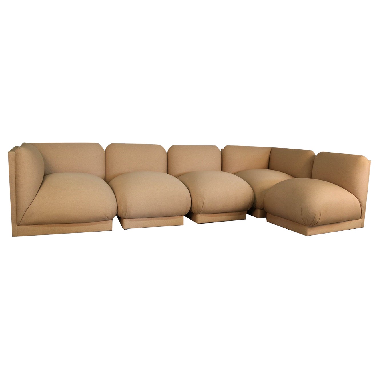 1970s Velvet Modular Sectional Sofa at 1stDibs