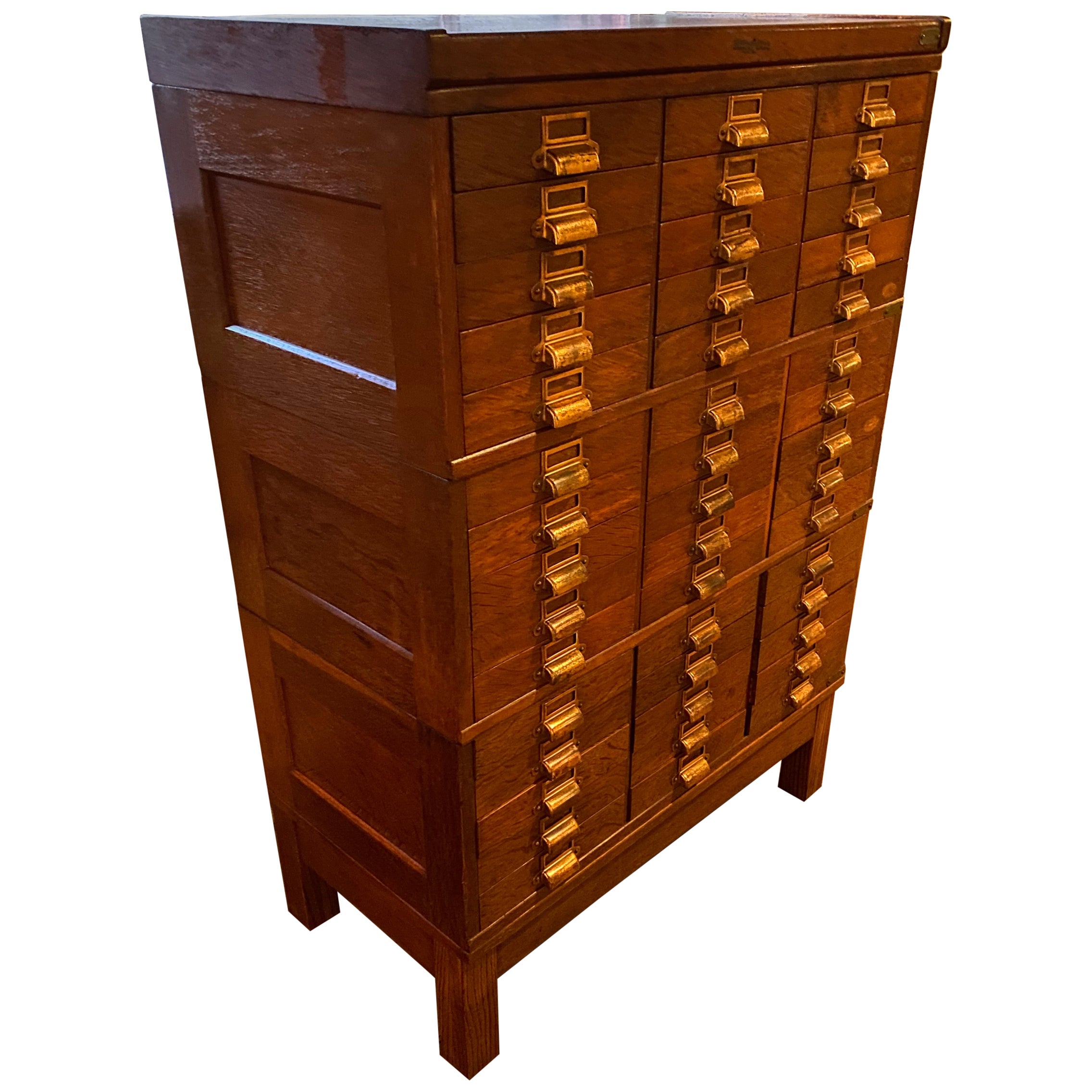 Vintage Industrial Multi-Drawer Wood Storage Cabinet at 1stDibs
