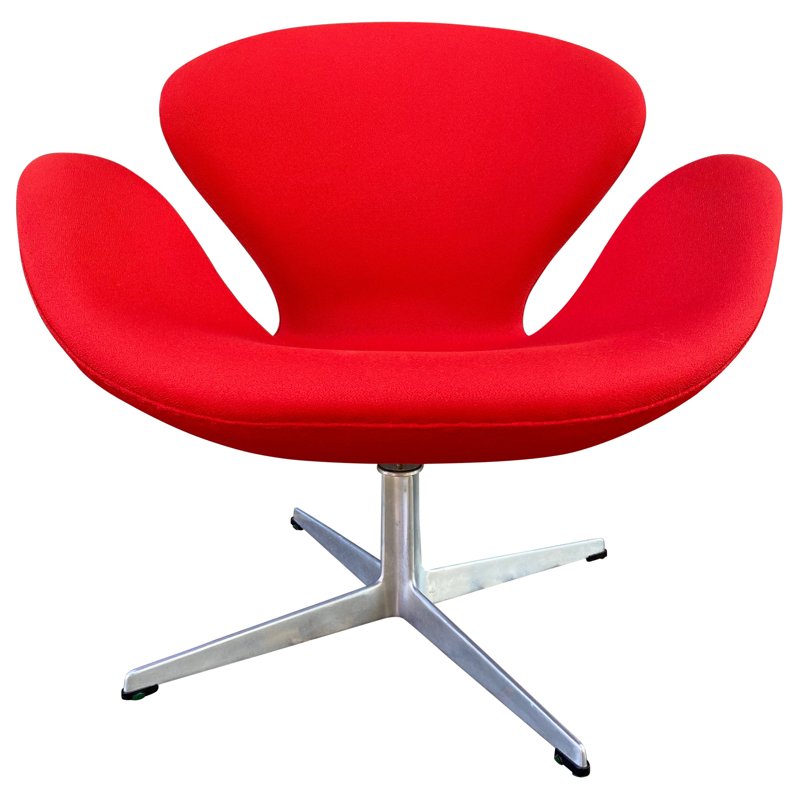 Rare Wood Leg Swan Chair by Arne Jacobsen at 1stDibs