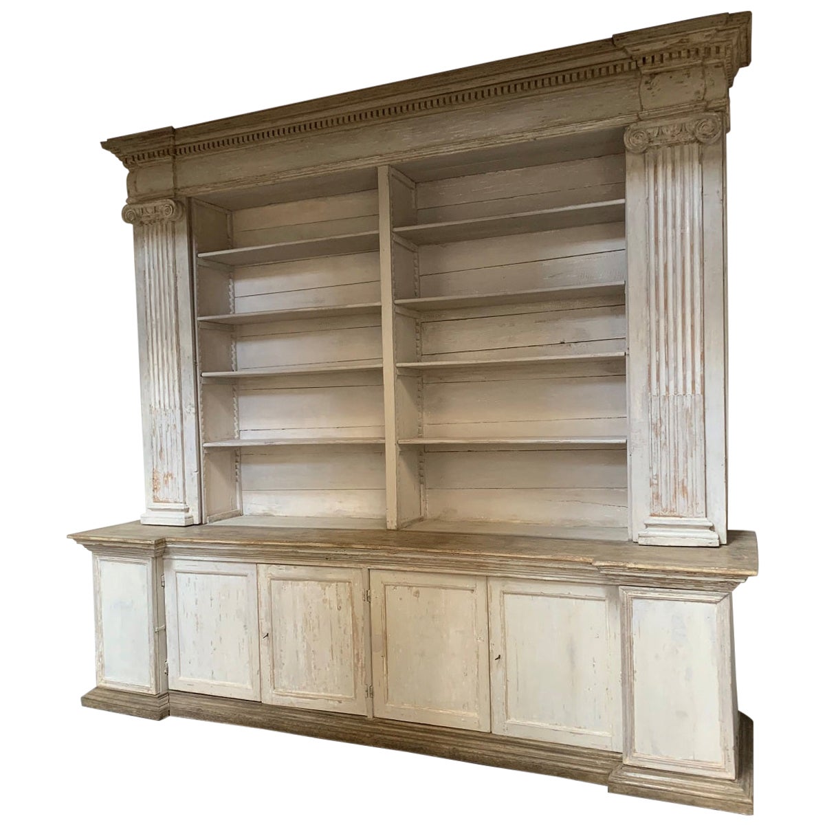 18th Century Oak Corner Library Cupboard For Sale at 1stDibs