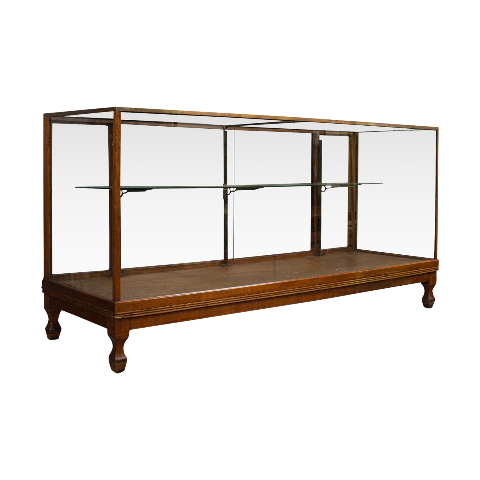 Antique Oak and Glass Haberdashery Display Cabinet at 1stDibs