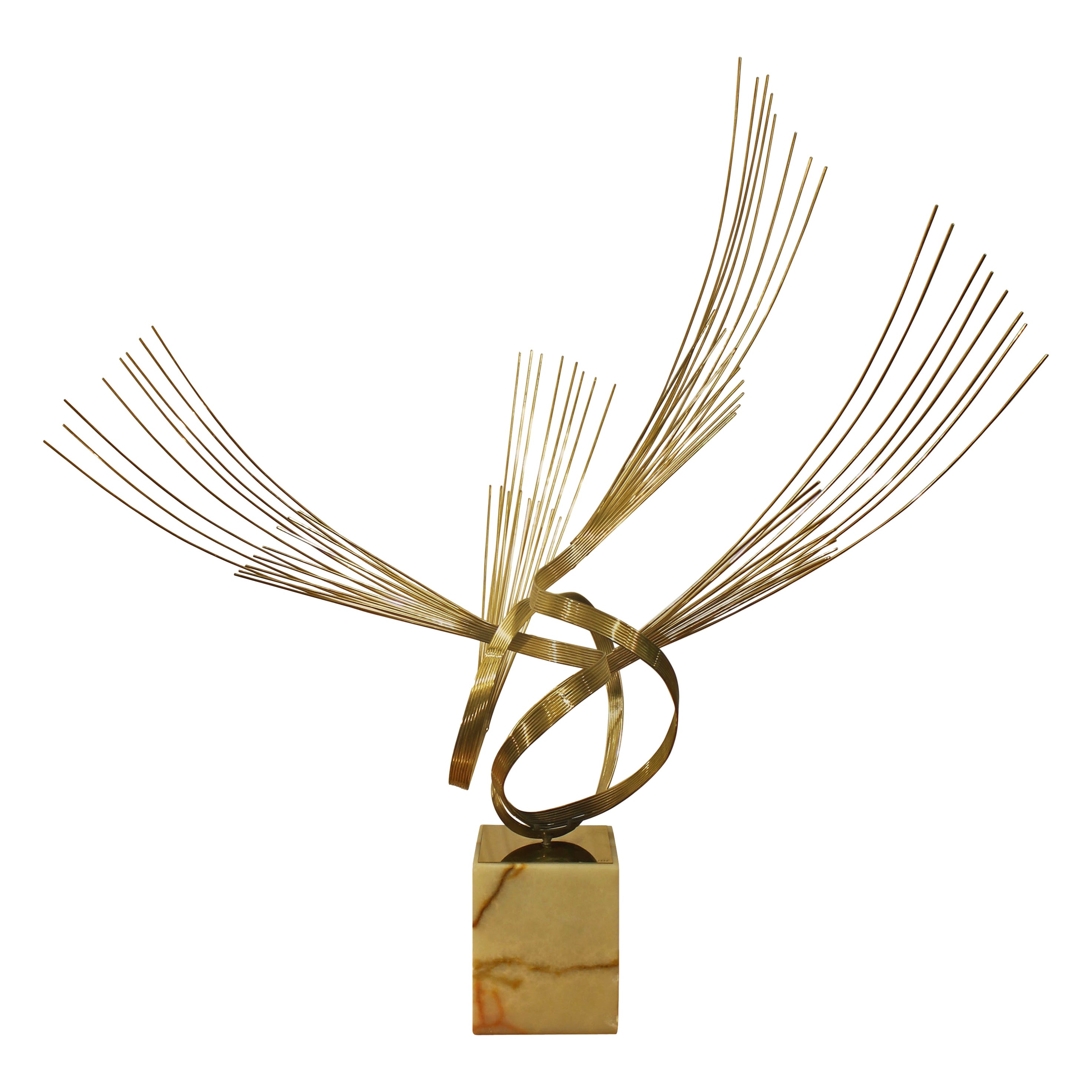 Giant Curtis Jere Sculptural Brass Palm Tree Torch Cut, Mid-Century ...
