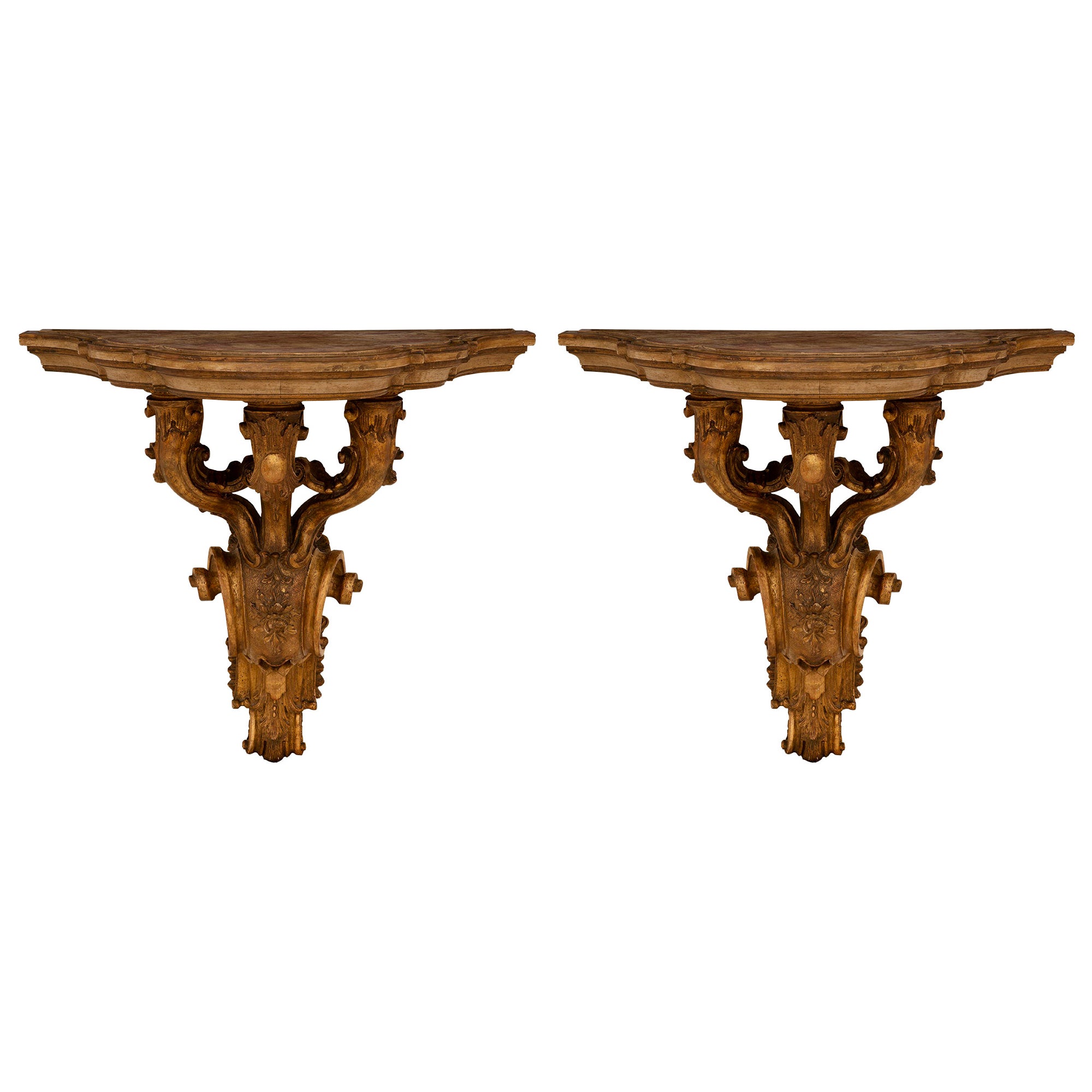 Venetian Style Faux Marble Plaster Bracket For Sale at 1stDibs