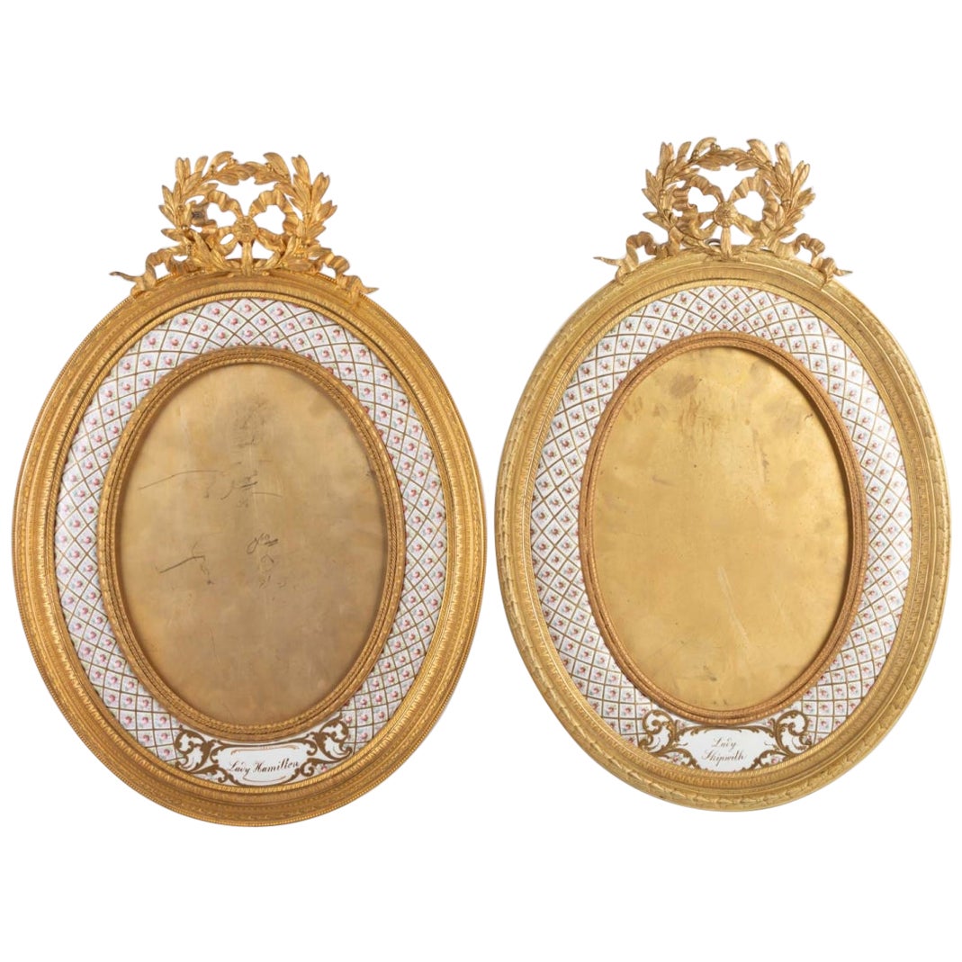 Pair of Renaissance Gilt and Paint Italian Wood Frames at 1stDibs
