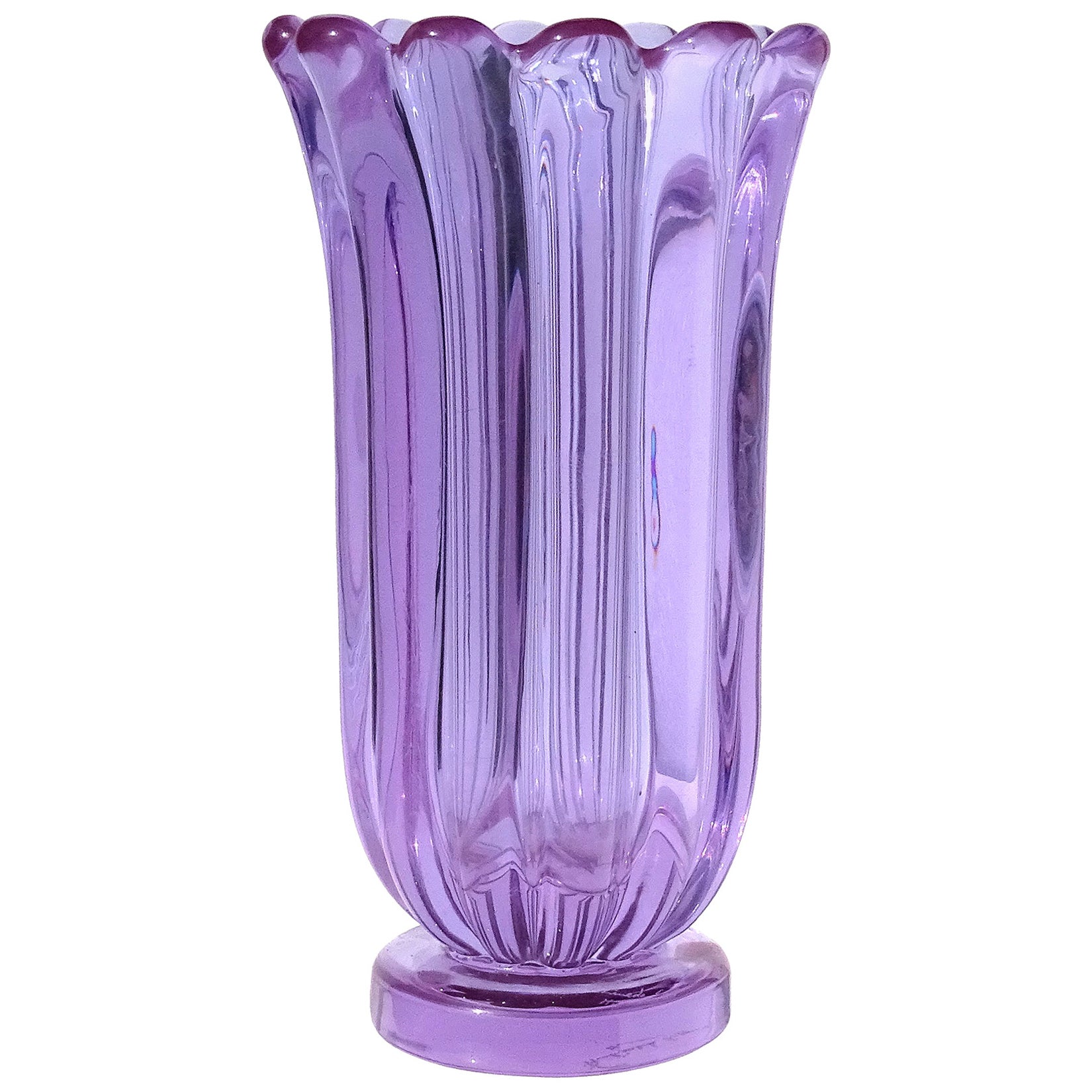 Art Deco Alexandrite Glass Vase For Sale at 1stDibs