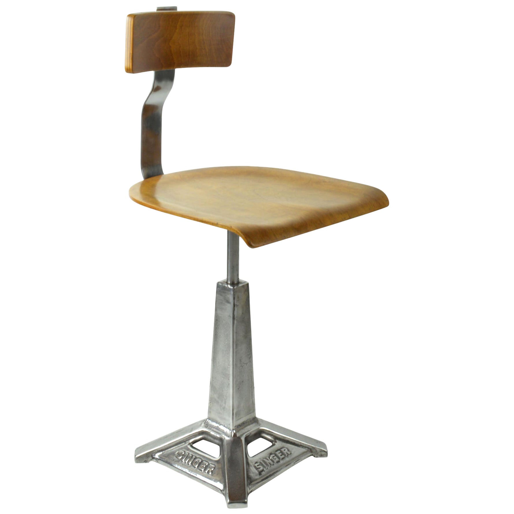 Vintage Singer Sewing Machinists Chair, English, circa 1930 For Sale at ...