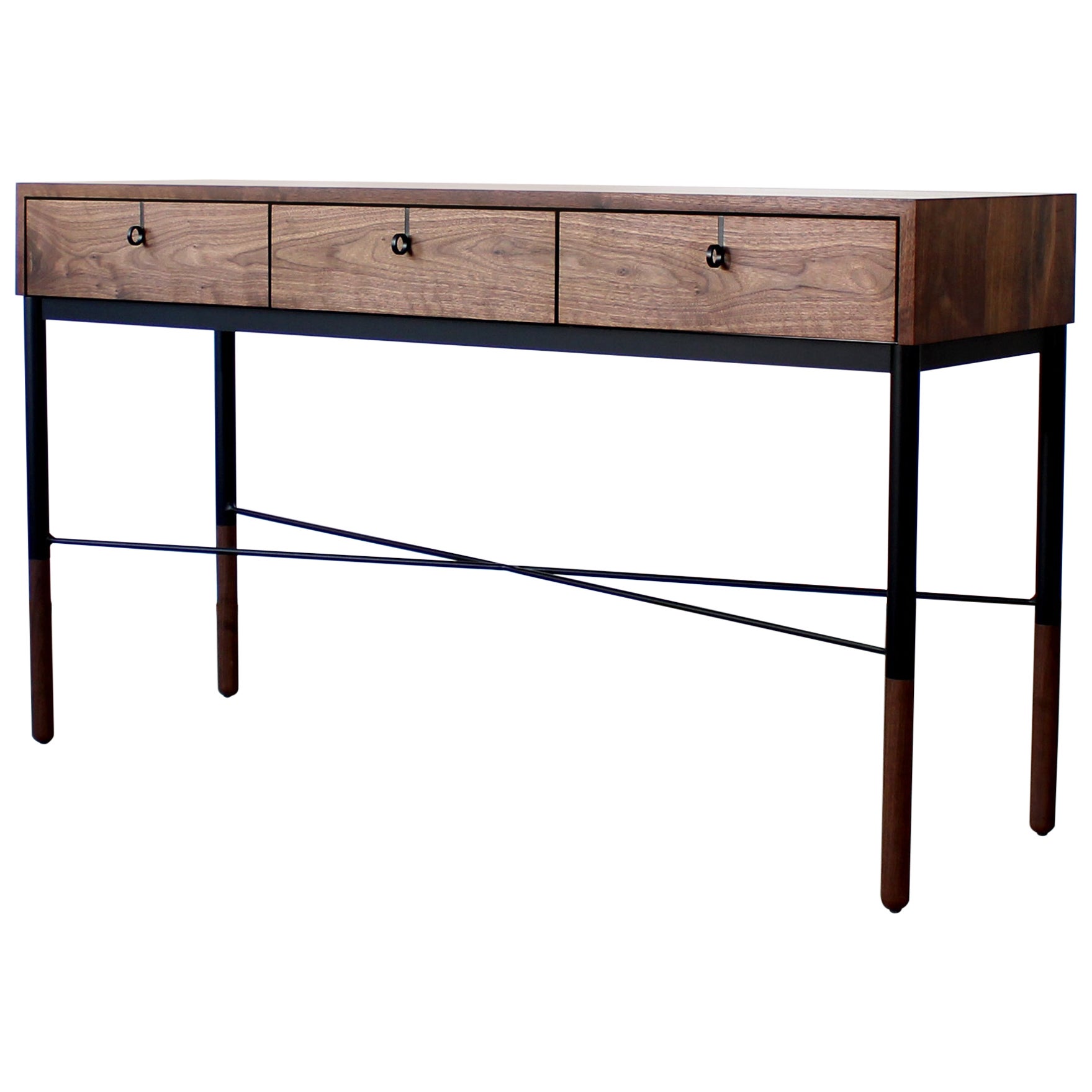 Long Walnut Console or Sofa Table at 1stDibs