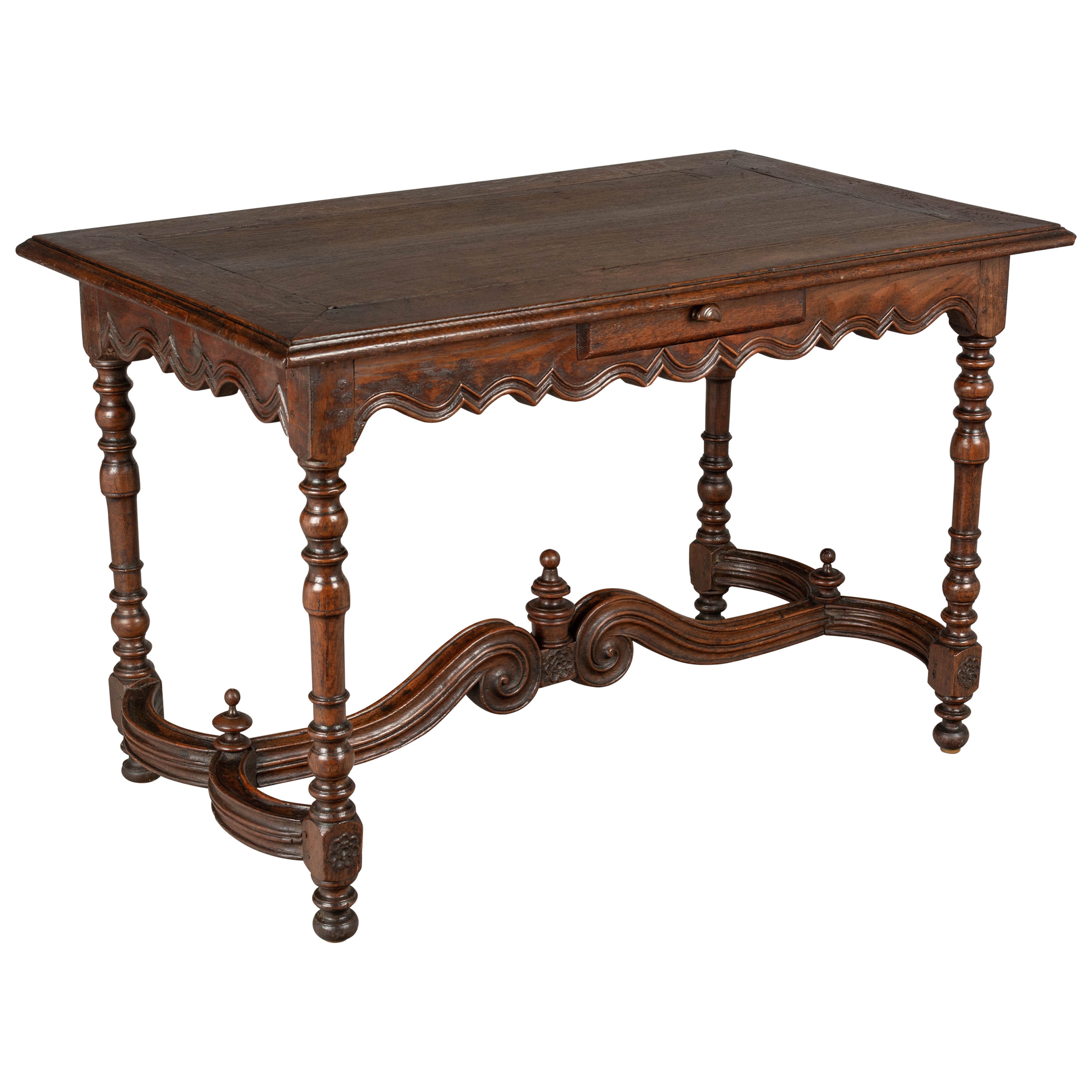 17th Century French Louis XIV Walnut Writing Table For Sale at 1stDibs
