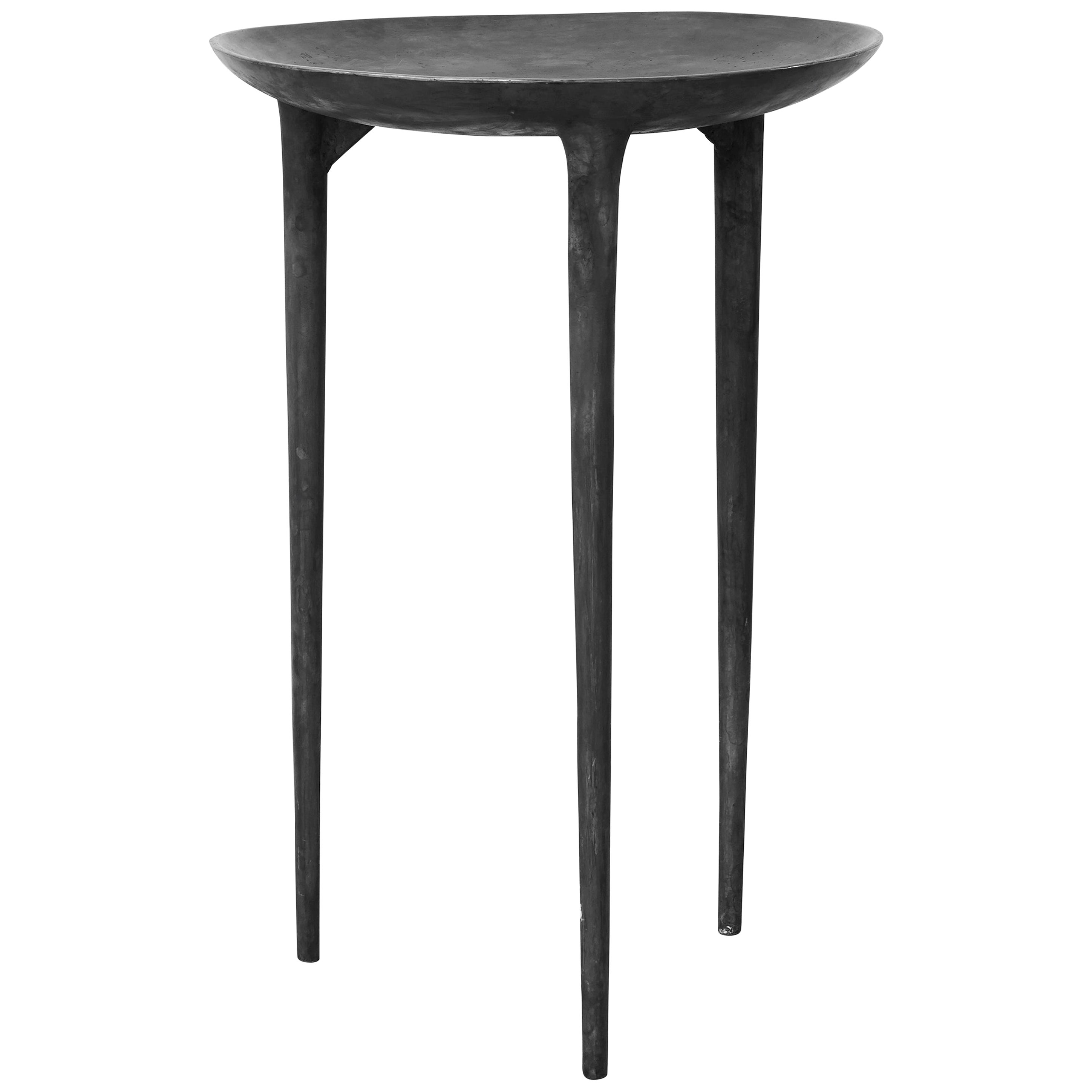 Rick Owens French Cast Bronze Tall Brazier Side Table Nitrate Patina ...