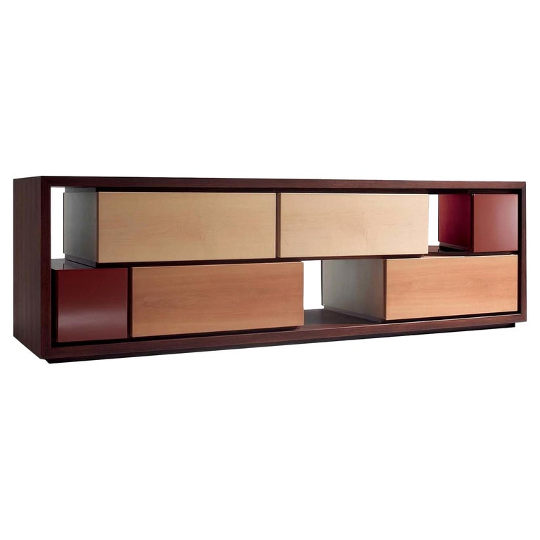 BD 09 Multi-Colored Sideboard by Bartoli Design For Sale at 1stDibs