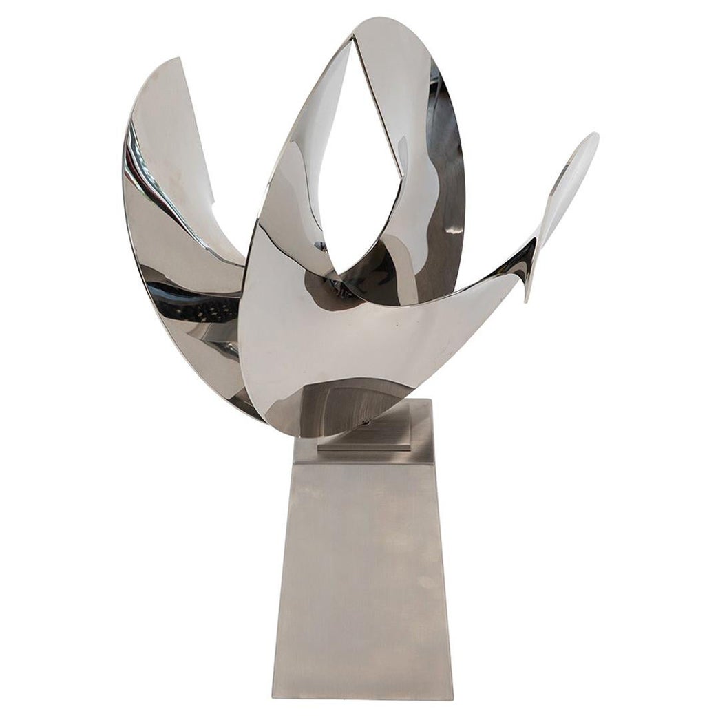 Gary Slater Abstract Polished Steel Sculpture For Sale at 1stDibs