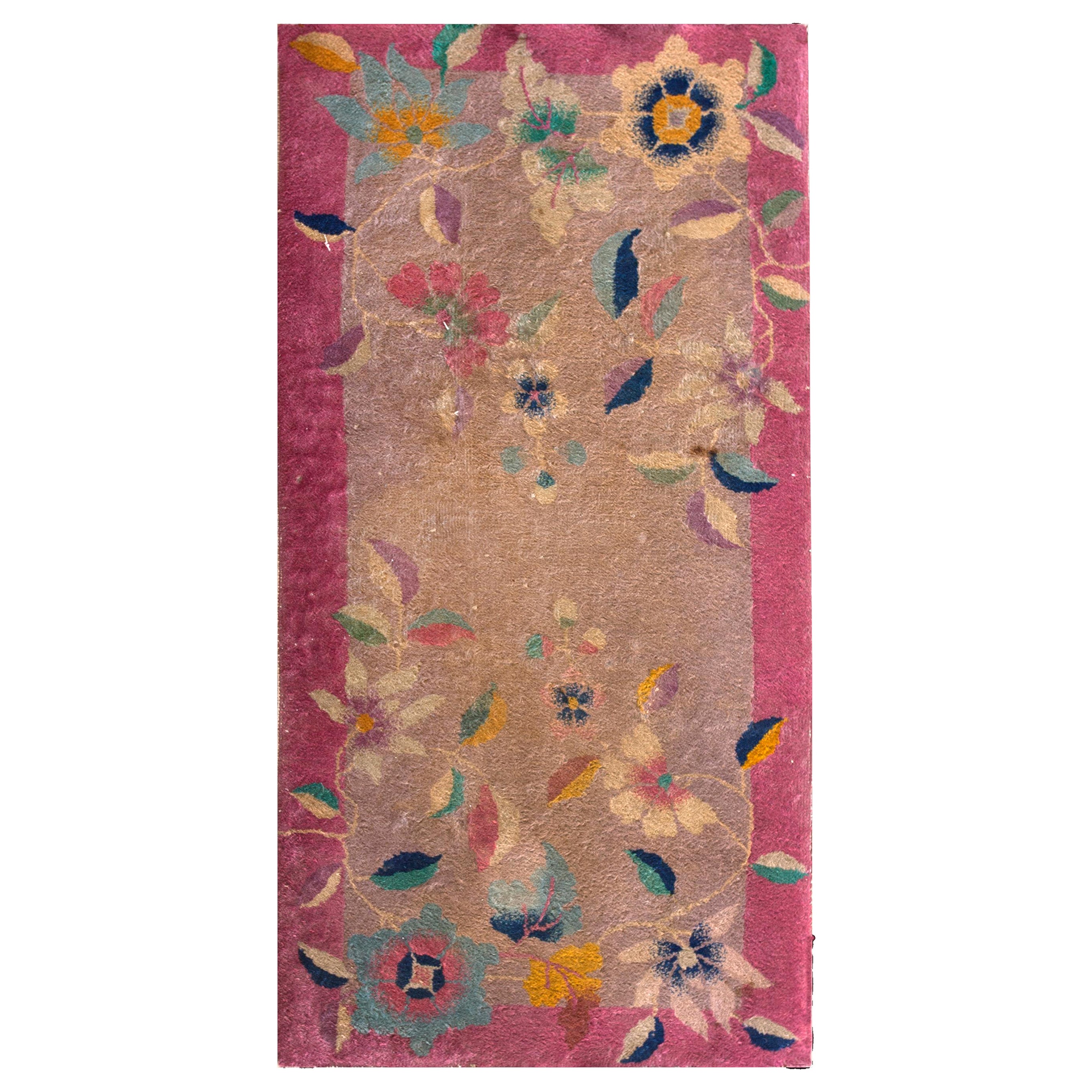 Art Deco Mandarin Chinese Antique Oriental Rug For Sale at 1stDibs