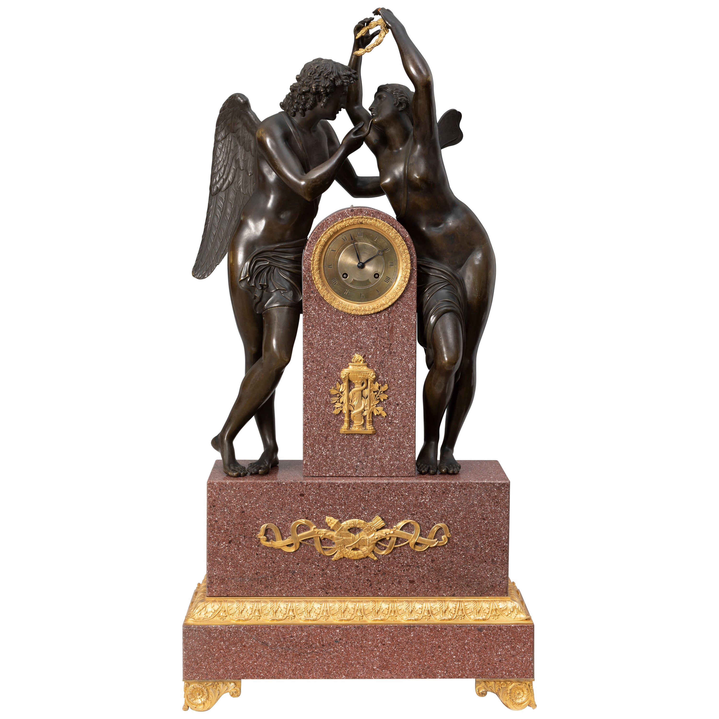 Empire Mantel Clock with Hercules, Paris. circa 1810 at 1stDibs