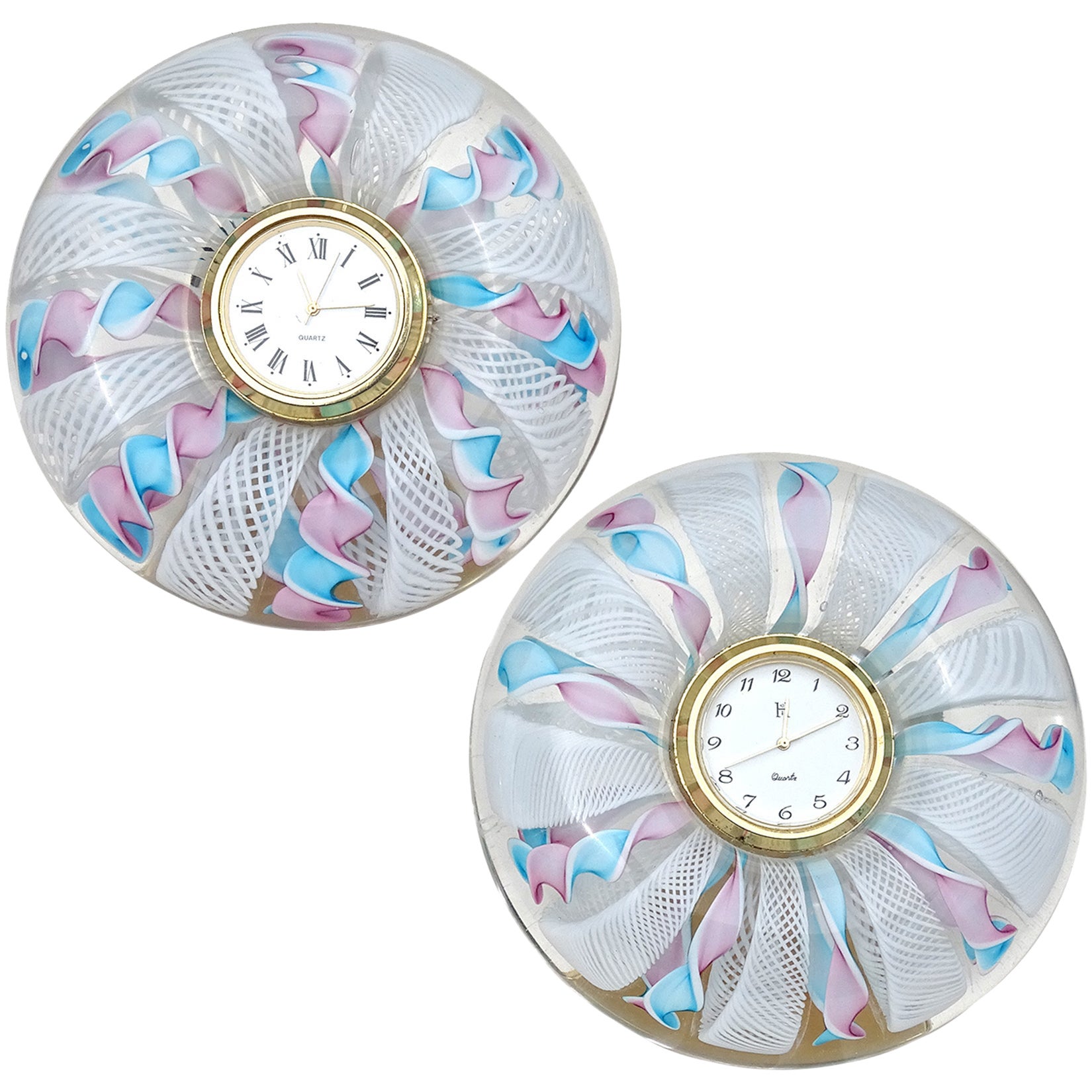 Murano Millefiori Mosaic Flowers Italian Art Glass Decorative Round ...