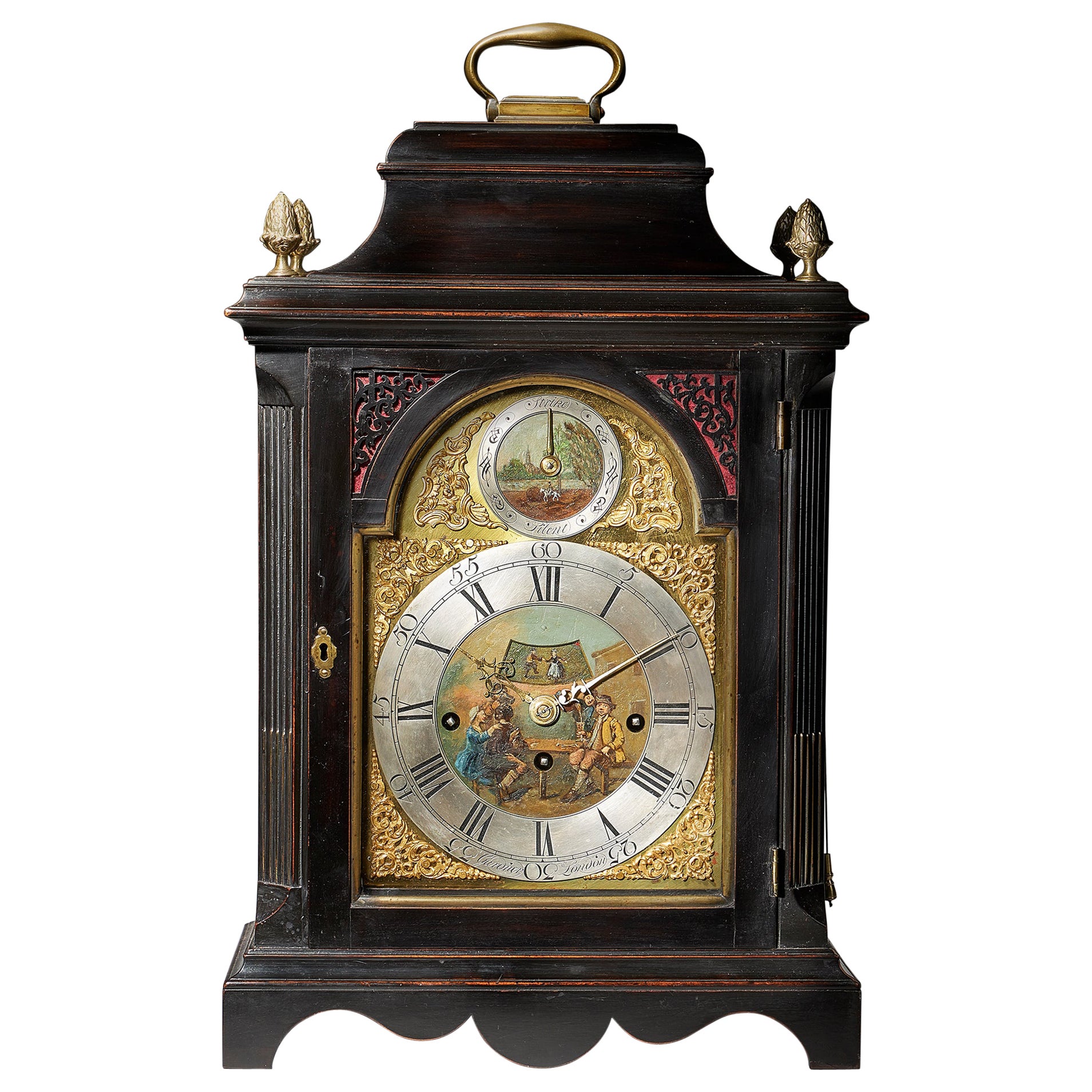 18th Century George III Period Lacquer Chinoiserie Tavern Clock, 1790 ...