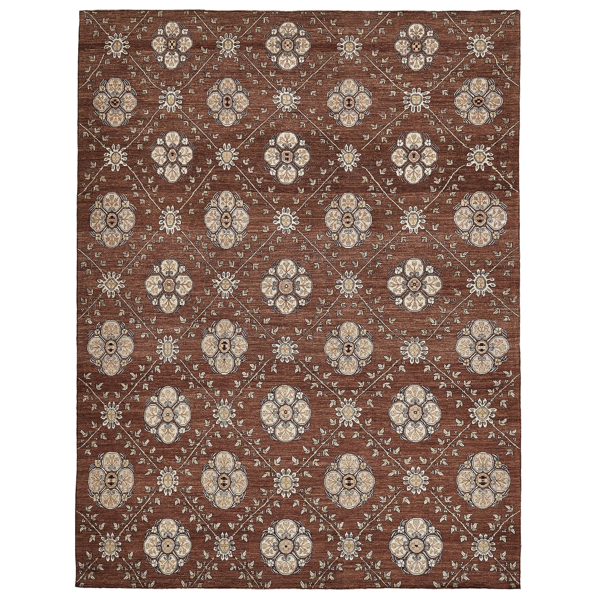 Natural Dye Transitional Design Rug For Sale at 1stDibs