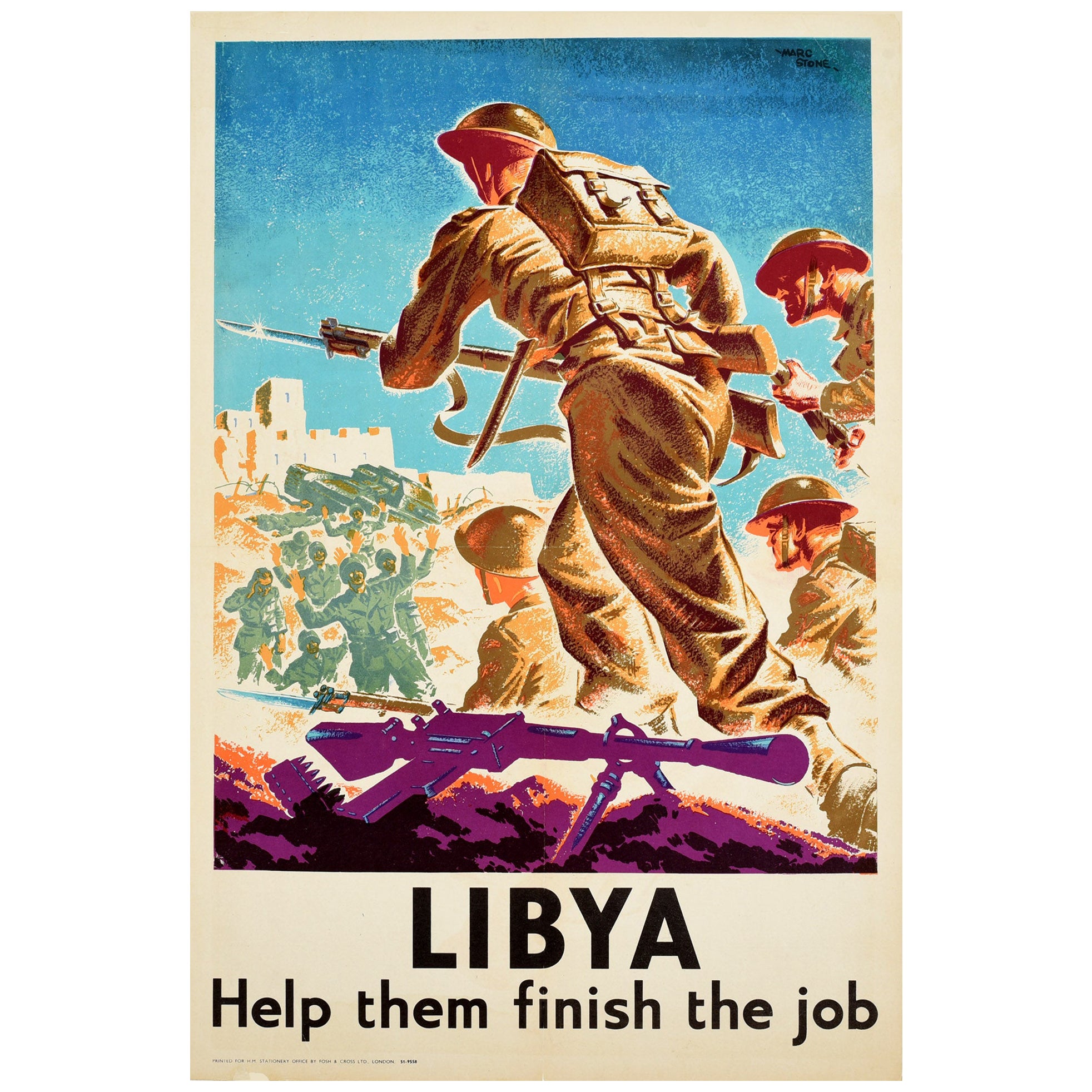 Original Vintage Poster Dutch Resistance Allied Soldiers United Nations ...