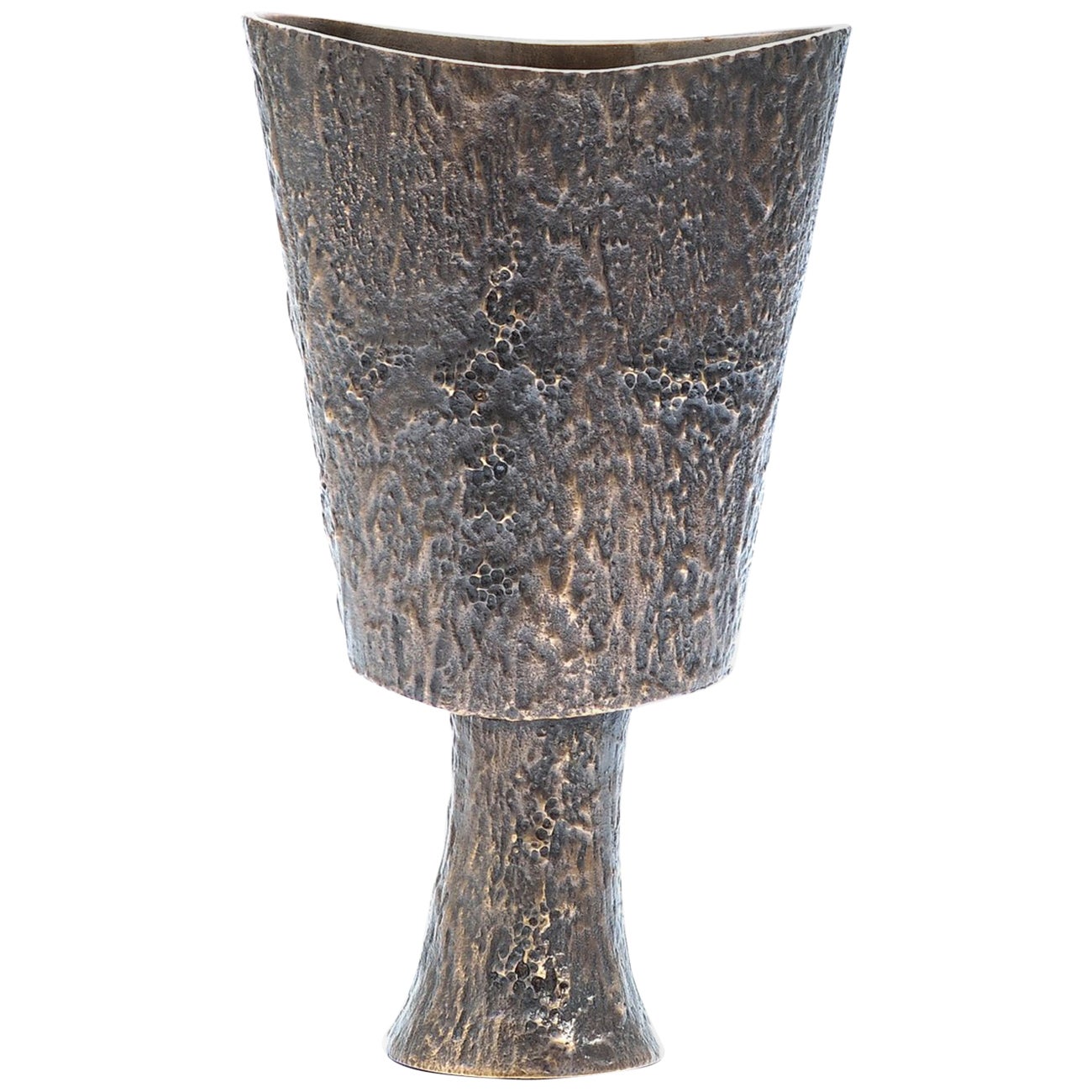 Solid Bronze Cast Vase at 1stDibs
