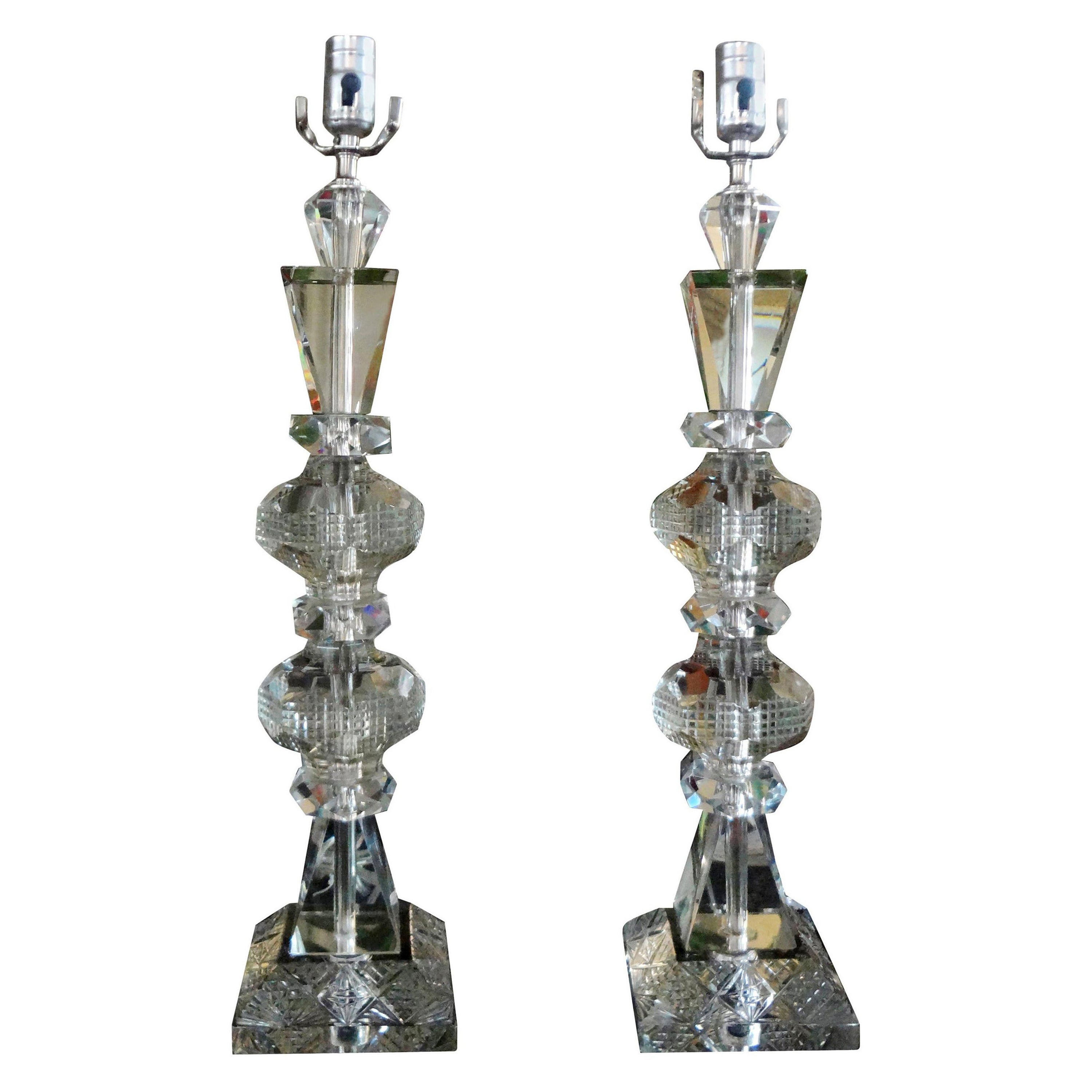 Traditional Waterford Crystal Pineapple Style Large Table Lamp at 1stDibs