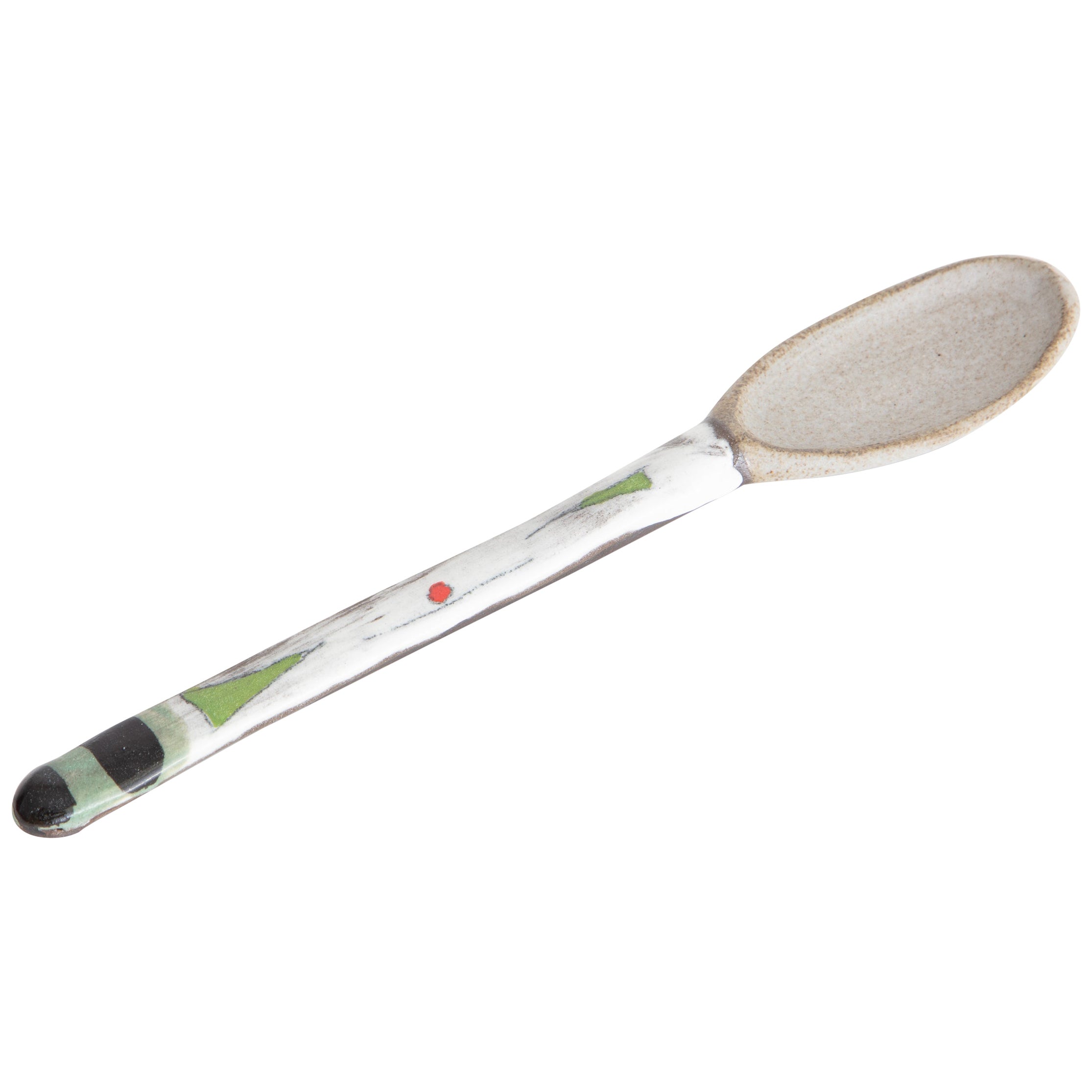 Hand Painted Ceramic Smiley Spoon 1 Unique Edition For Sale at 1stDibs