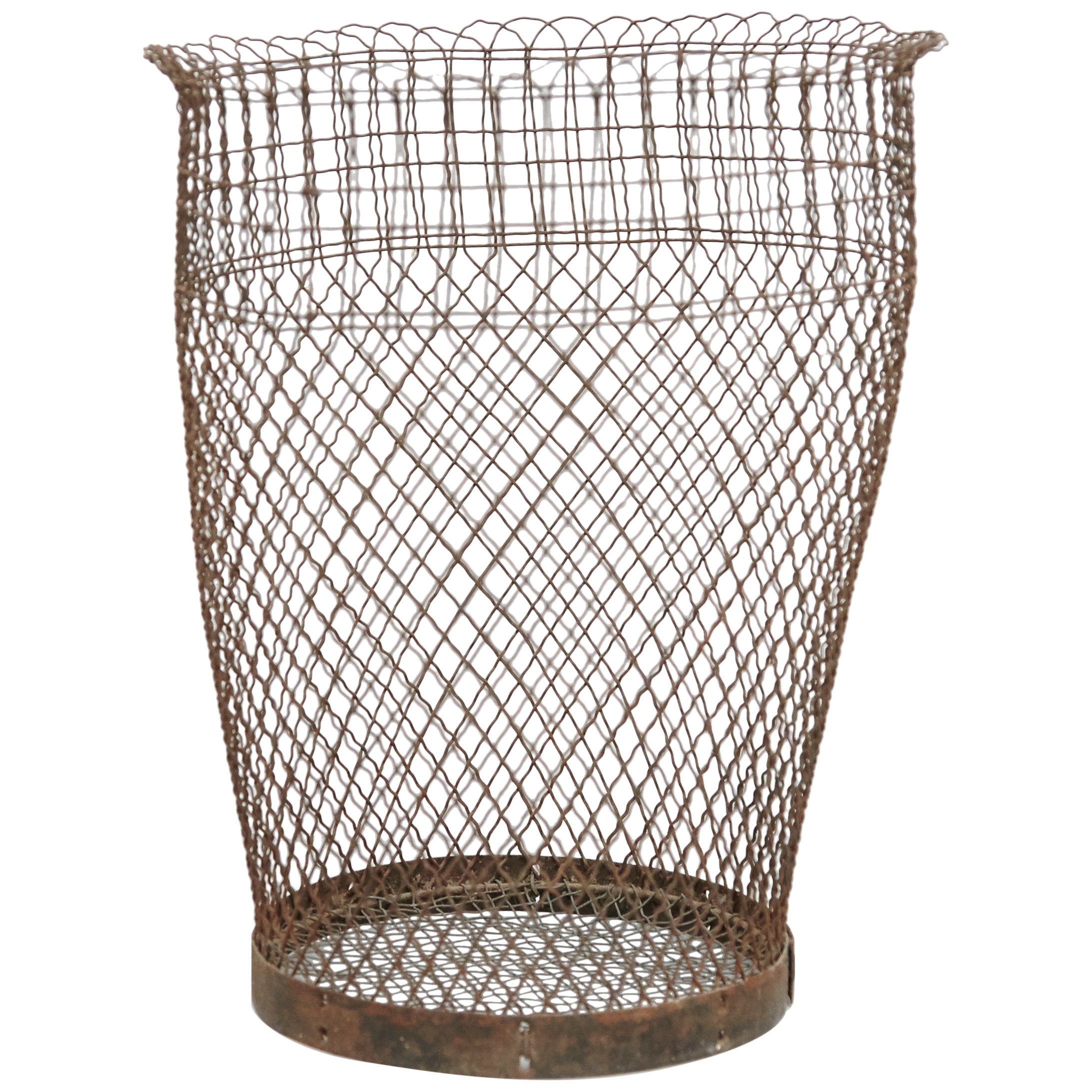 Metal Paper Bin, circa 1940 For Sale at 1stDibs