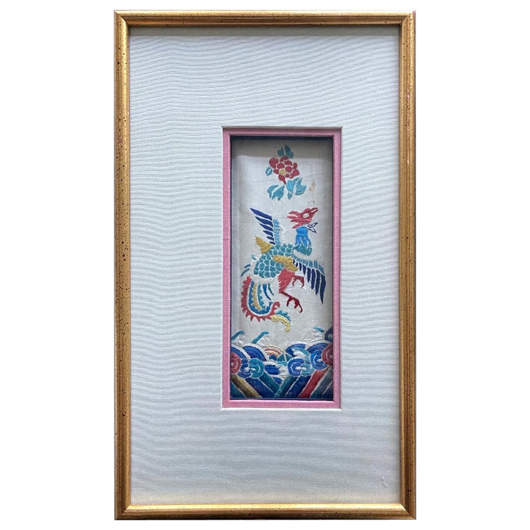 A Large Framed Antique Chinese Textile For Sale at 1stDibs